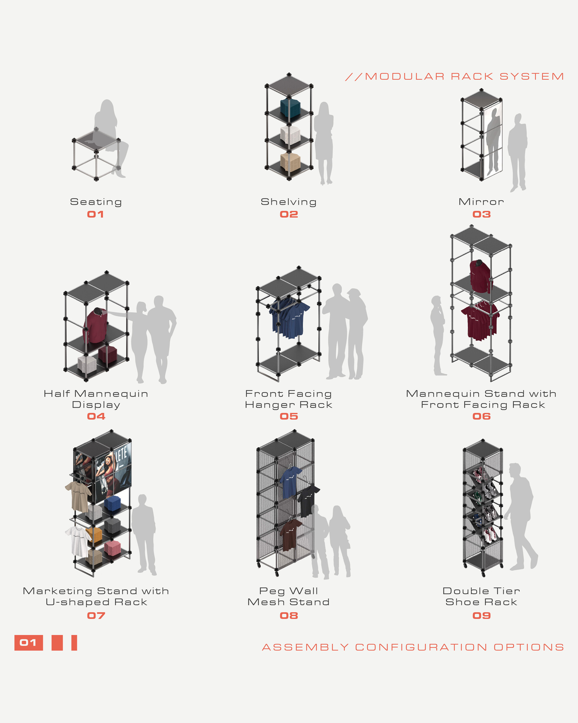 ArtStation - Fashion Retail Modular Rack System by FittDesign