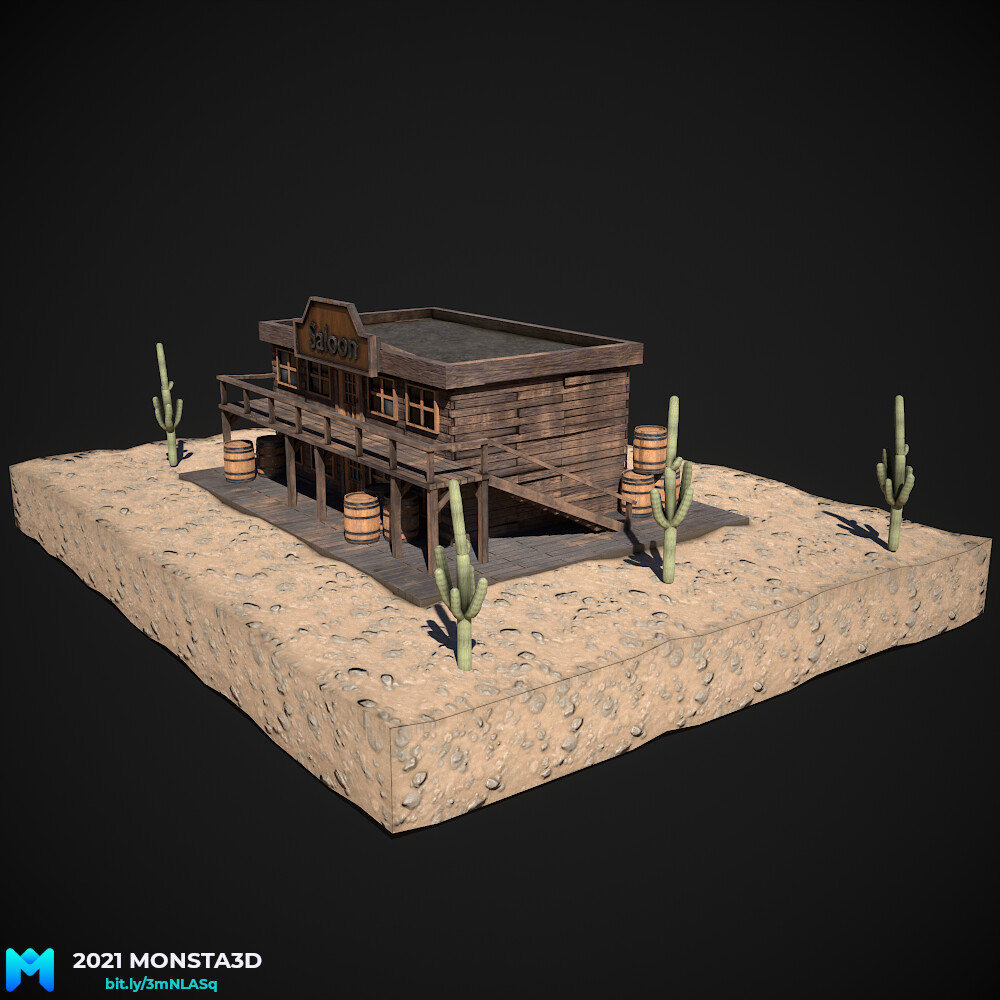 ArtStation - saloon scene