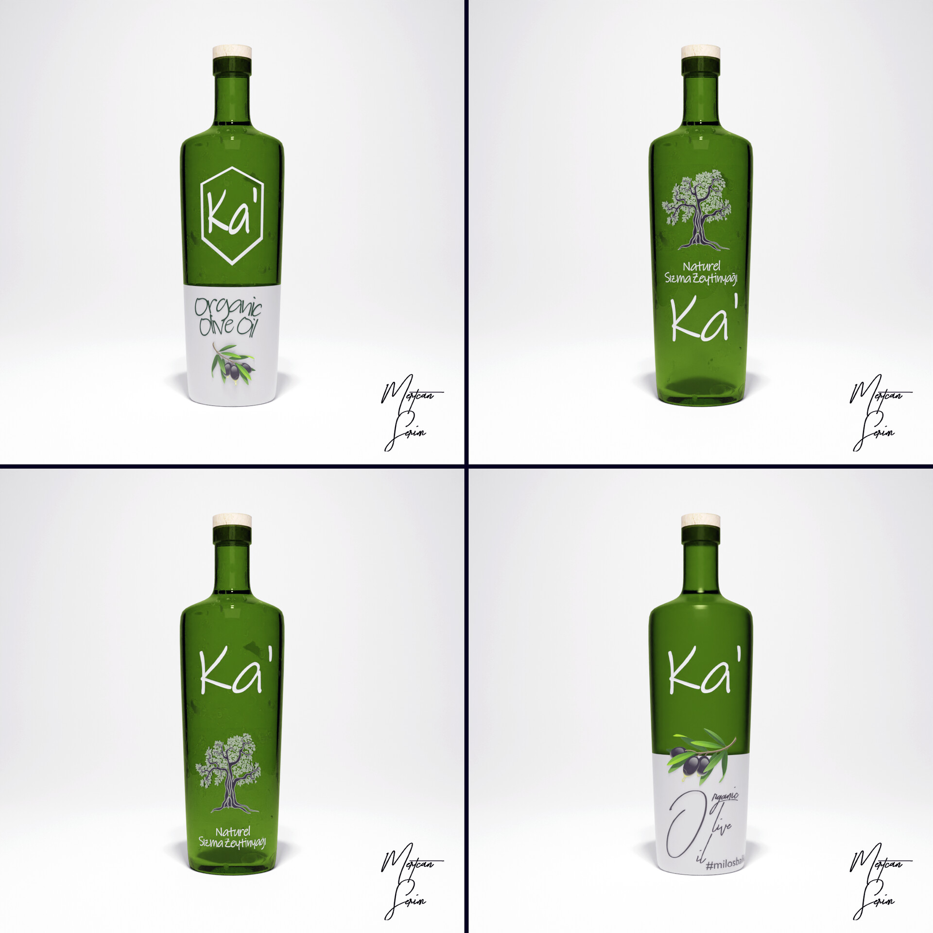 ArtStation - Oil Bottle and Sticker design for "Ka' Oil"