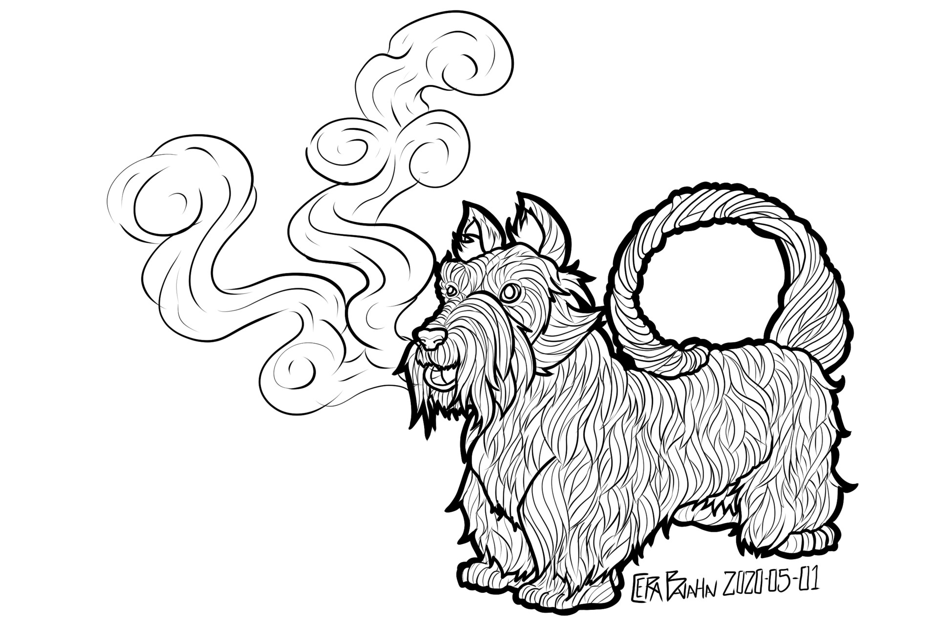 scottie dog coloring page