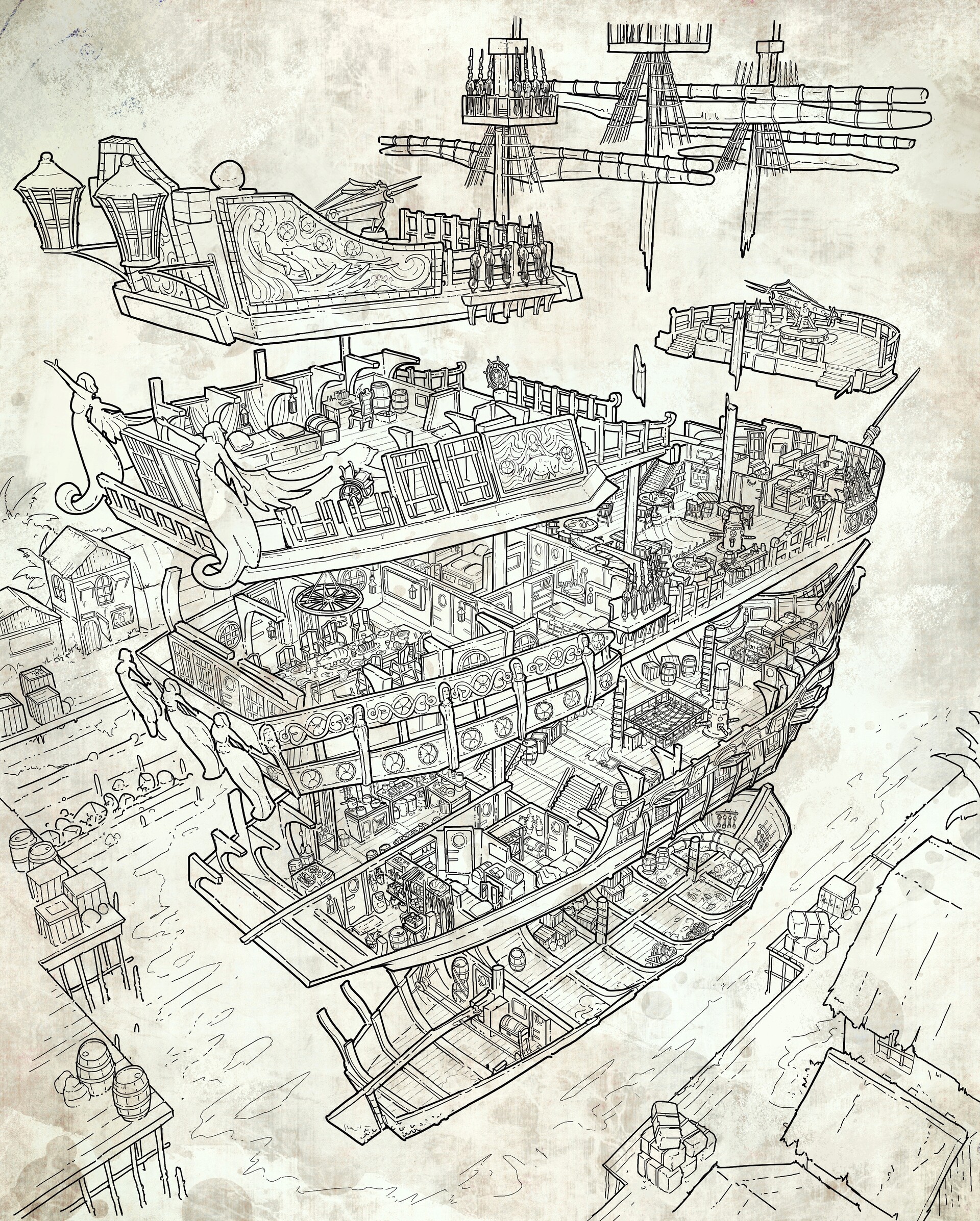 James Patel - The Grand Shanty : Interior cutout