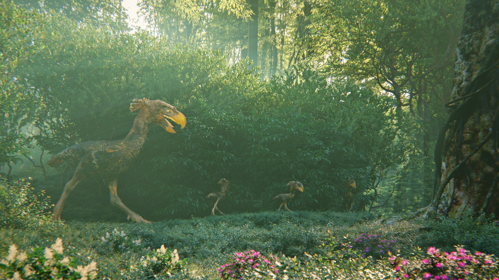 ArtStation - Terror Bird and her babies