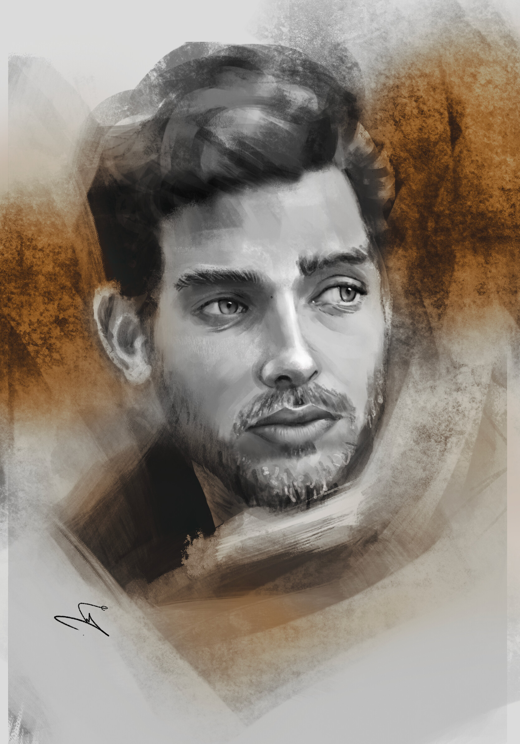 ArtStation - Textured portrait study