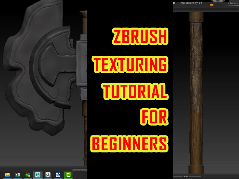 ArtStation - handpainted texturing in zbrush | zbrush texturing tutorial for beginners
