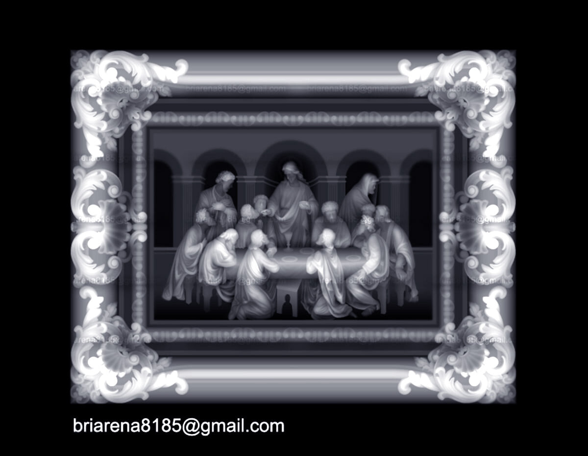 ArtStation - CNC 3d Relief Model STL for Router 3 axis - The Last Supper