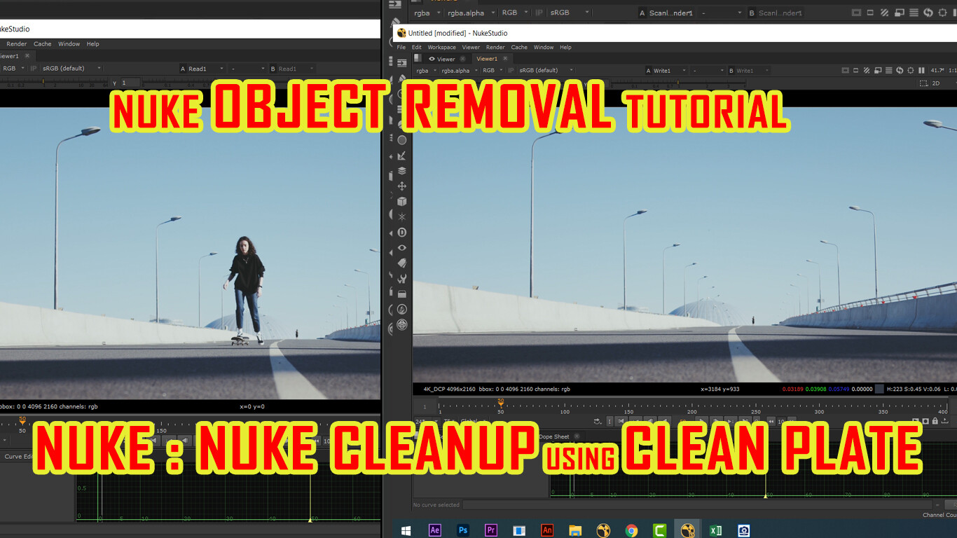 ArtStation - Nuke Cleanup using Clean Plate | Object Removal | Nuke Clean Plate