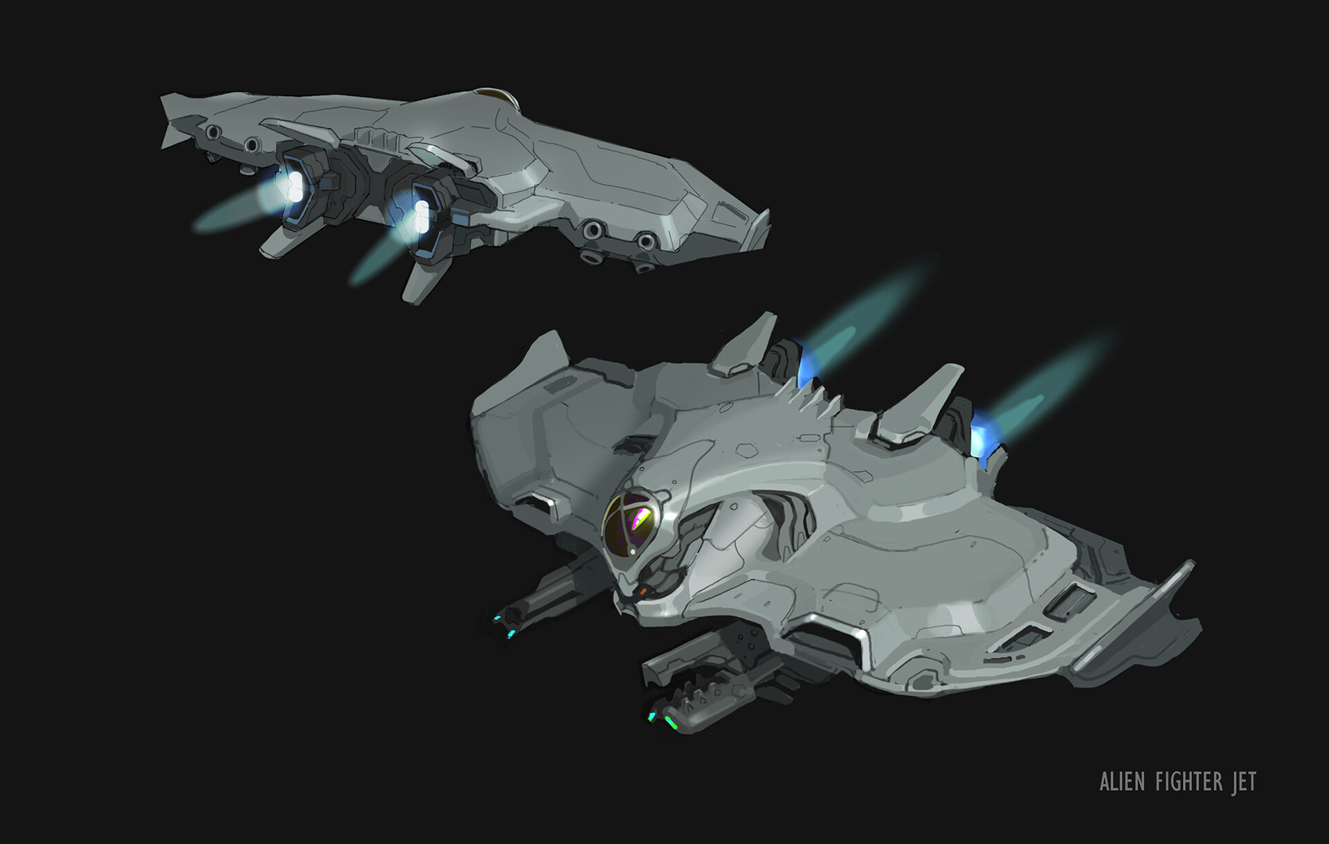 ArtStation - Alien Fighter Jet