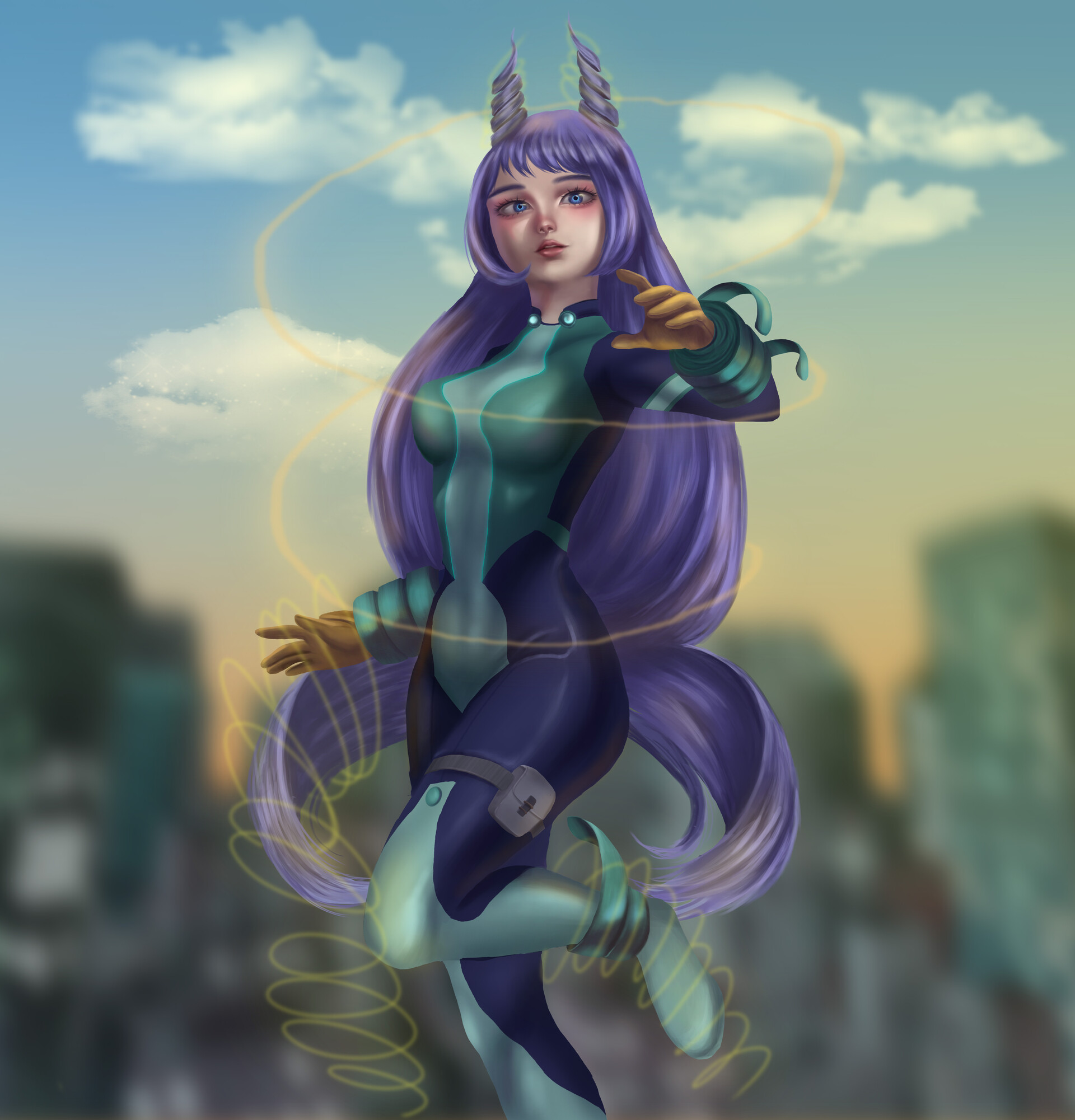 ArtStation - Nejire Hado from My Hero Academia