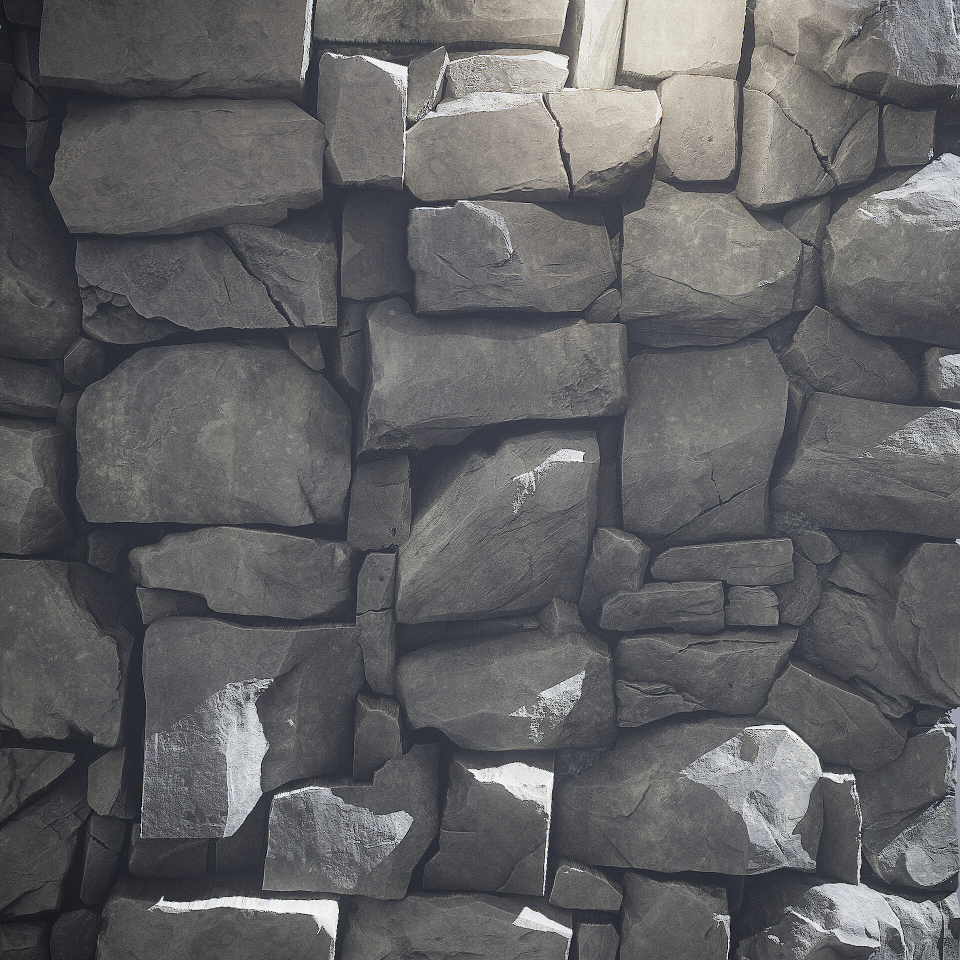 ArtStation - Zbrush + Substance Designer - Rock Wall 02