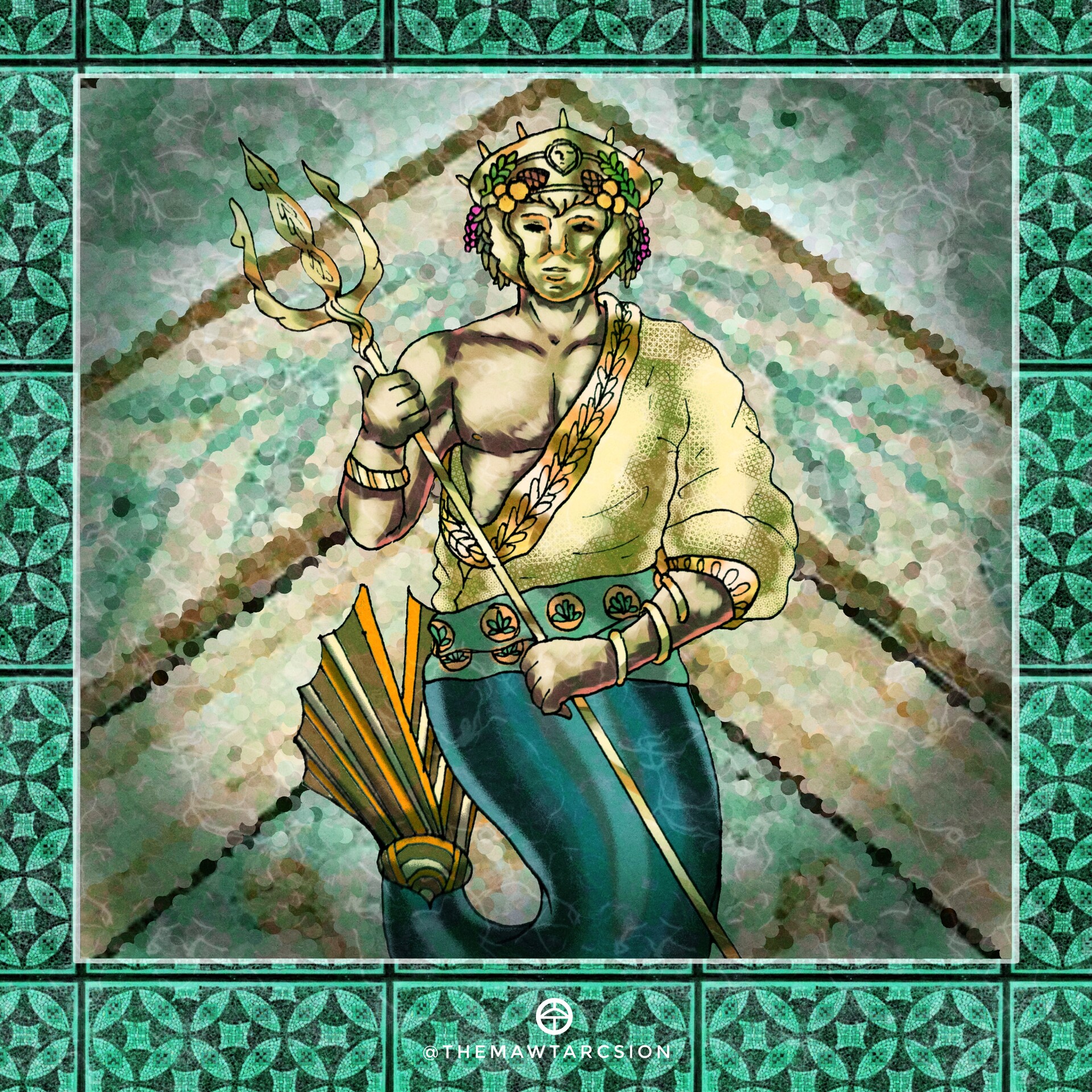 ArtStation - Deep Teal Mediterranean Mermaid