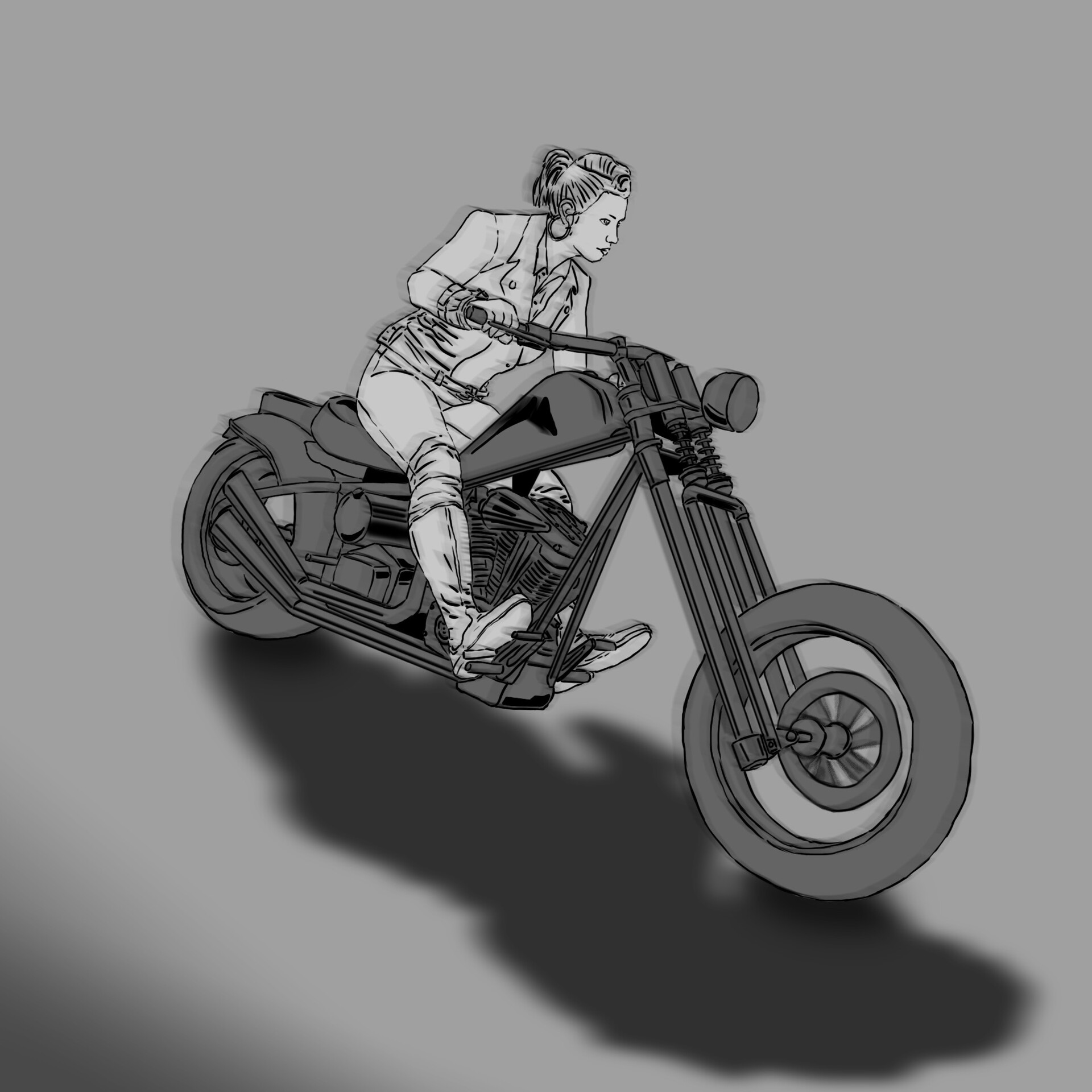 ArtStation - Hexer motorcycle