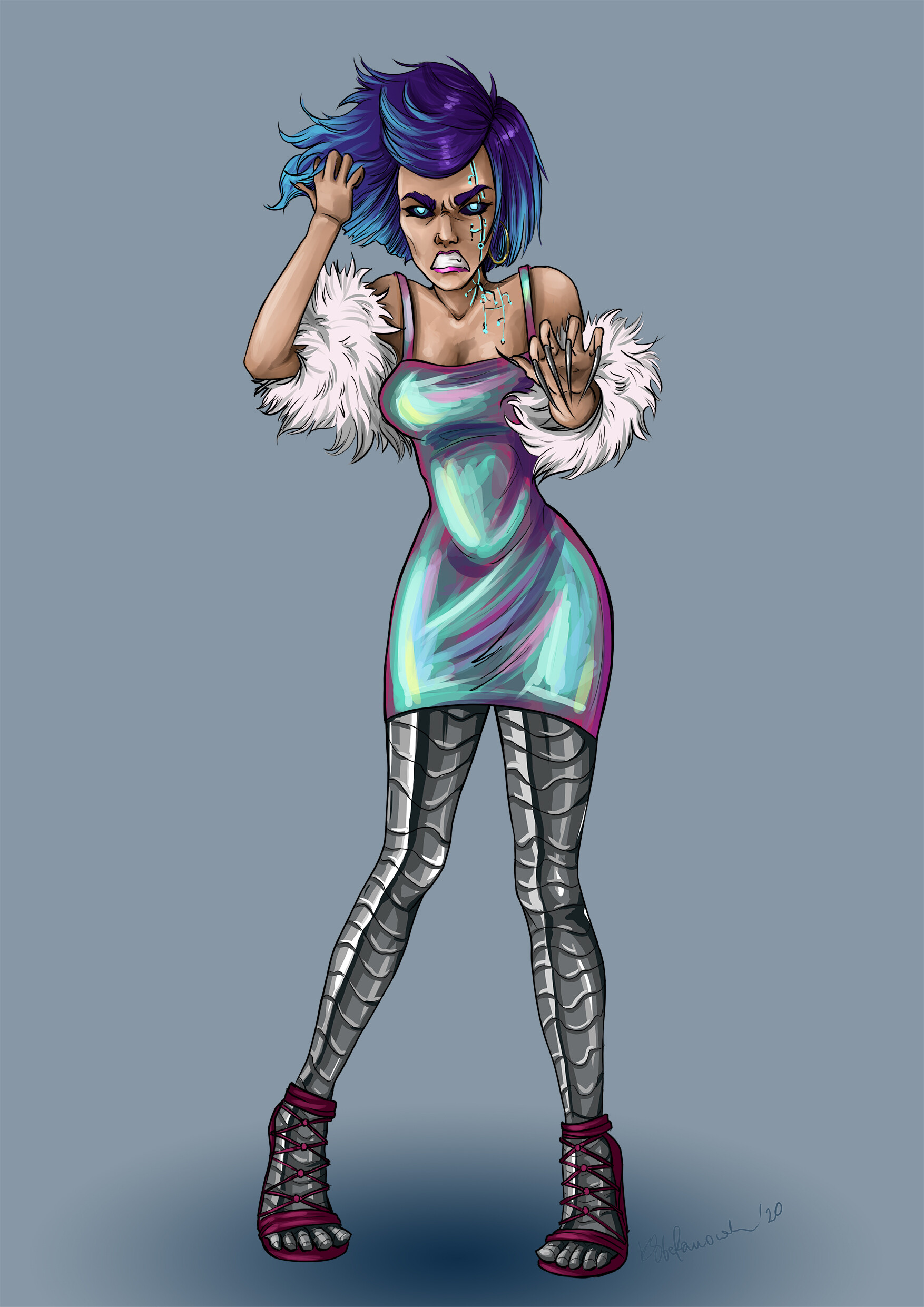 ArtStation - Cyberpunk chick