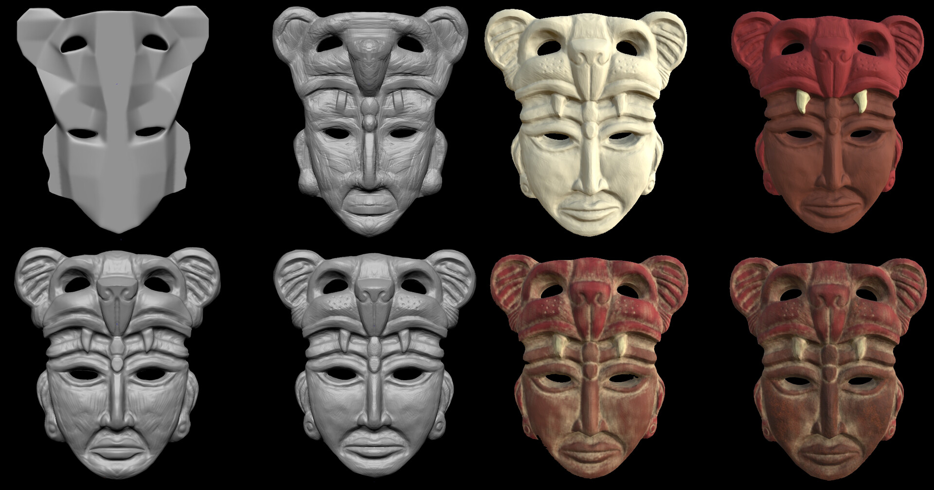 Ancient Mayan Masks