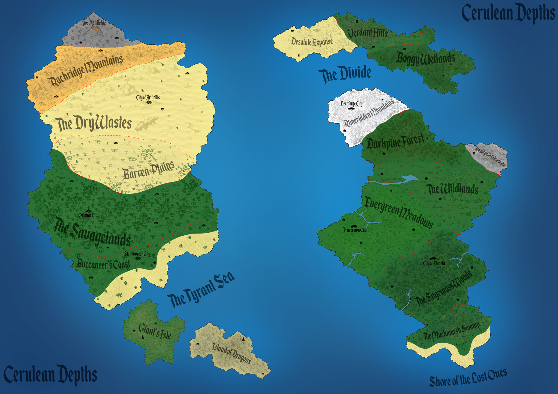 ArtStation - World Map for an MMO