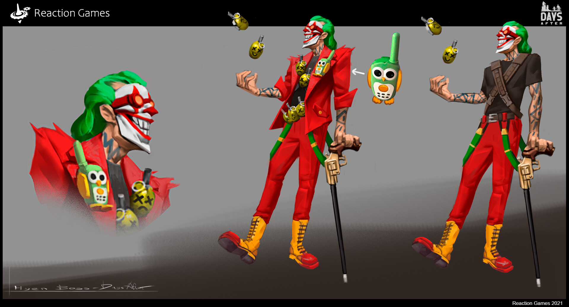 Reaction Games - Character and monsters concept art