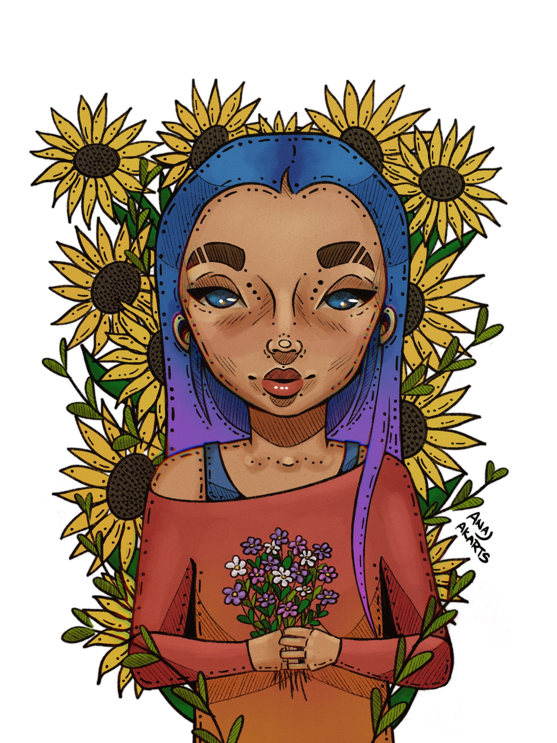 ArtStation - Sunflower Girl