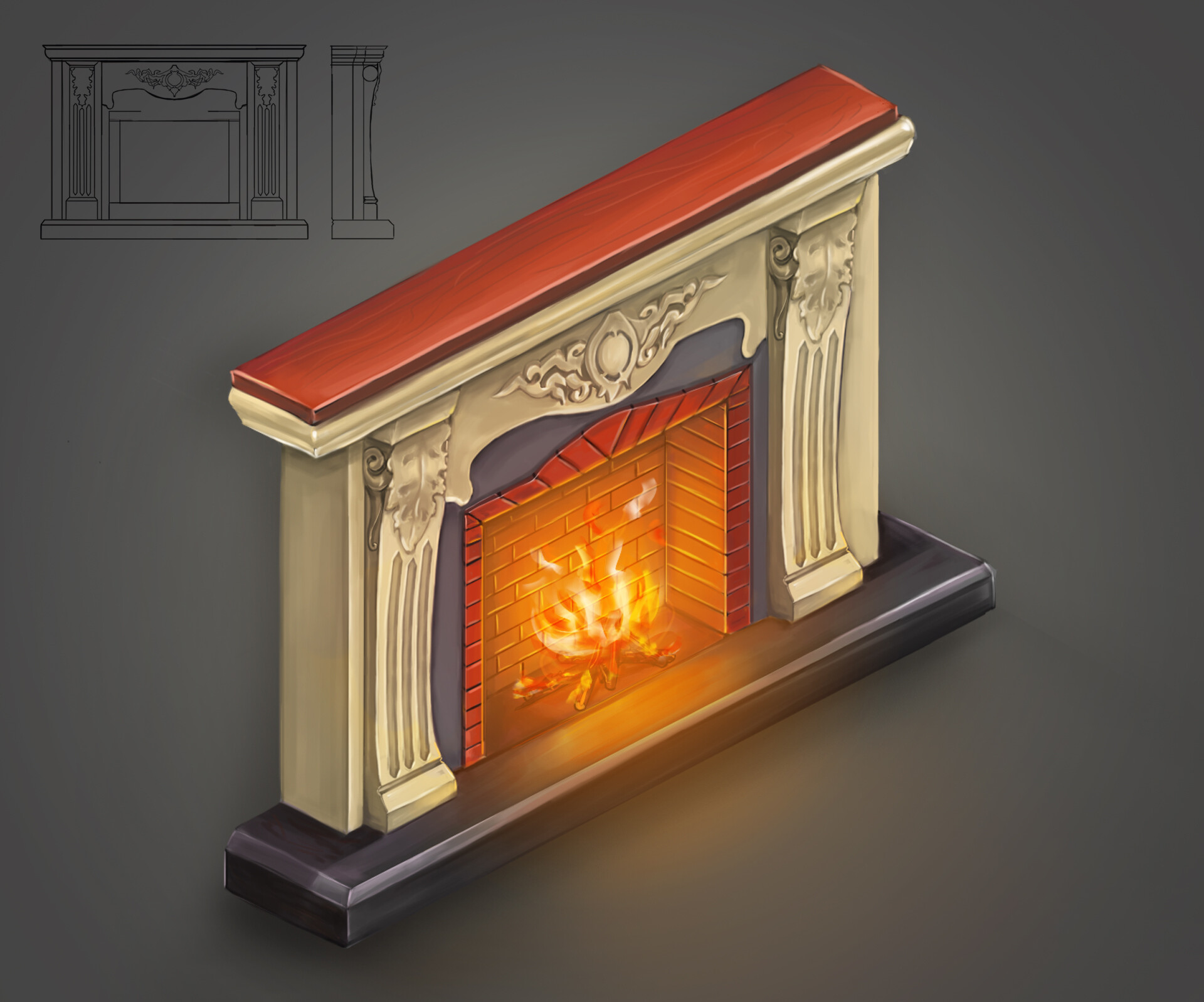 ArtStation - fireplace