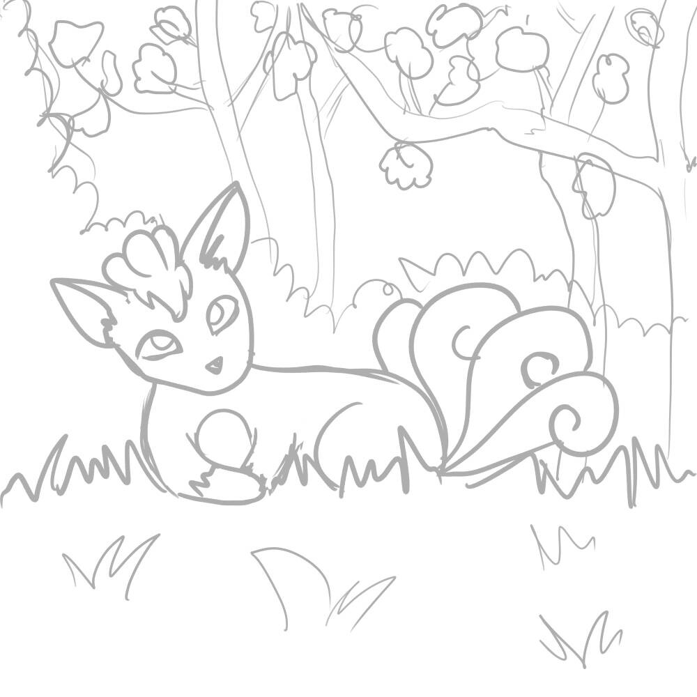 vulpix coloring page
