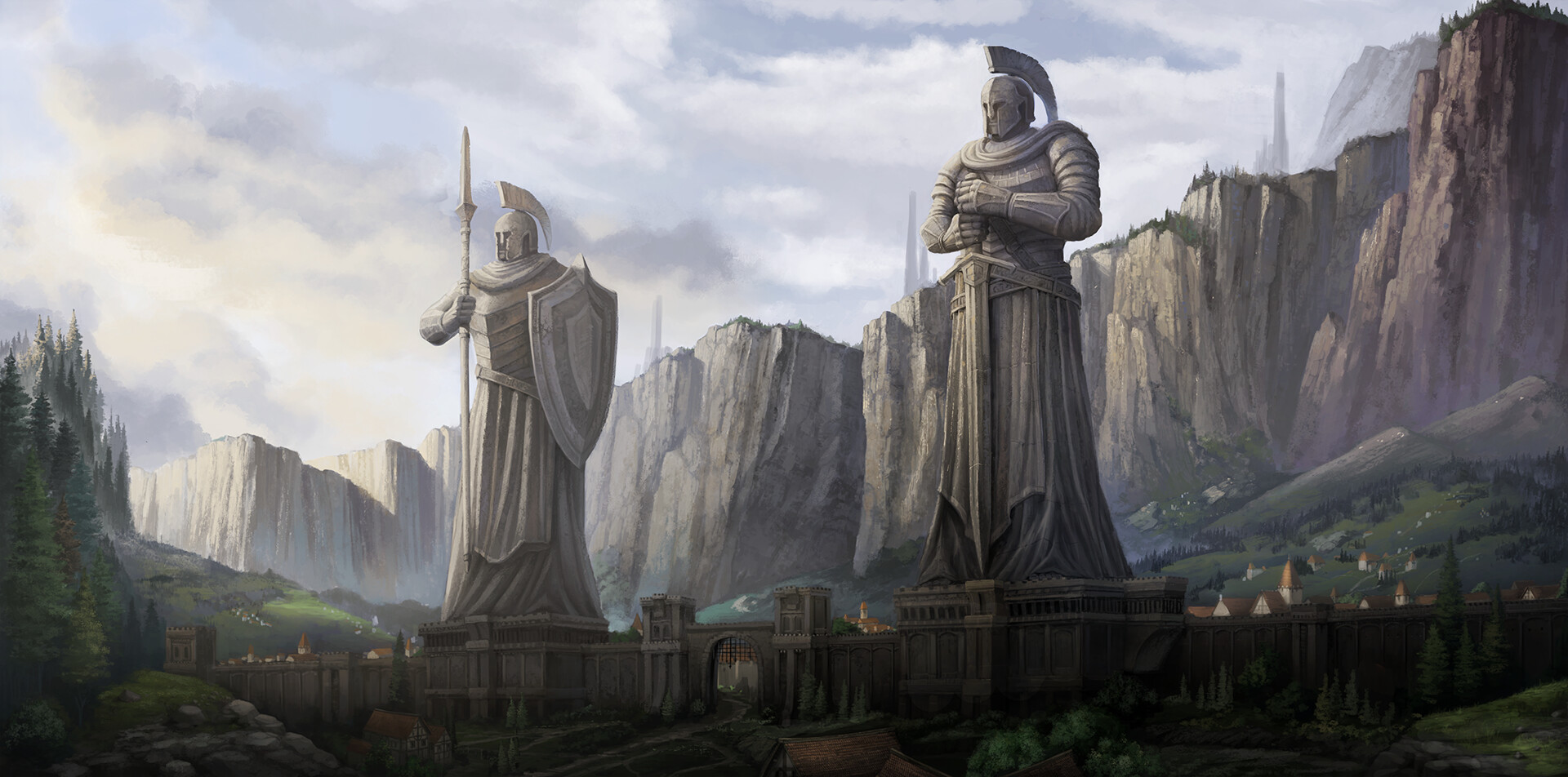 ArtStation - Hero stone statue