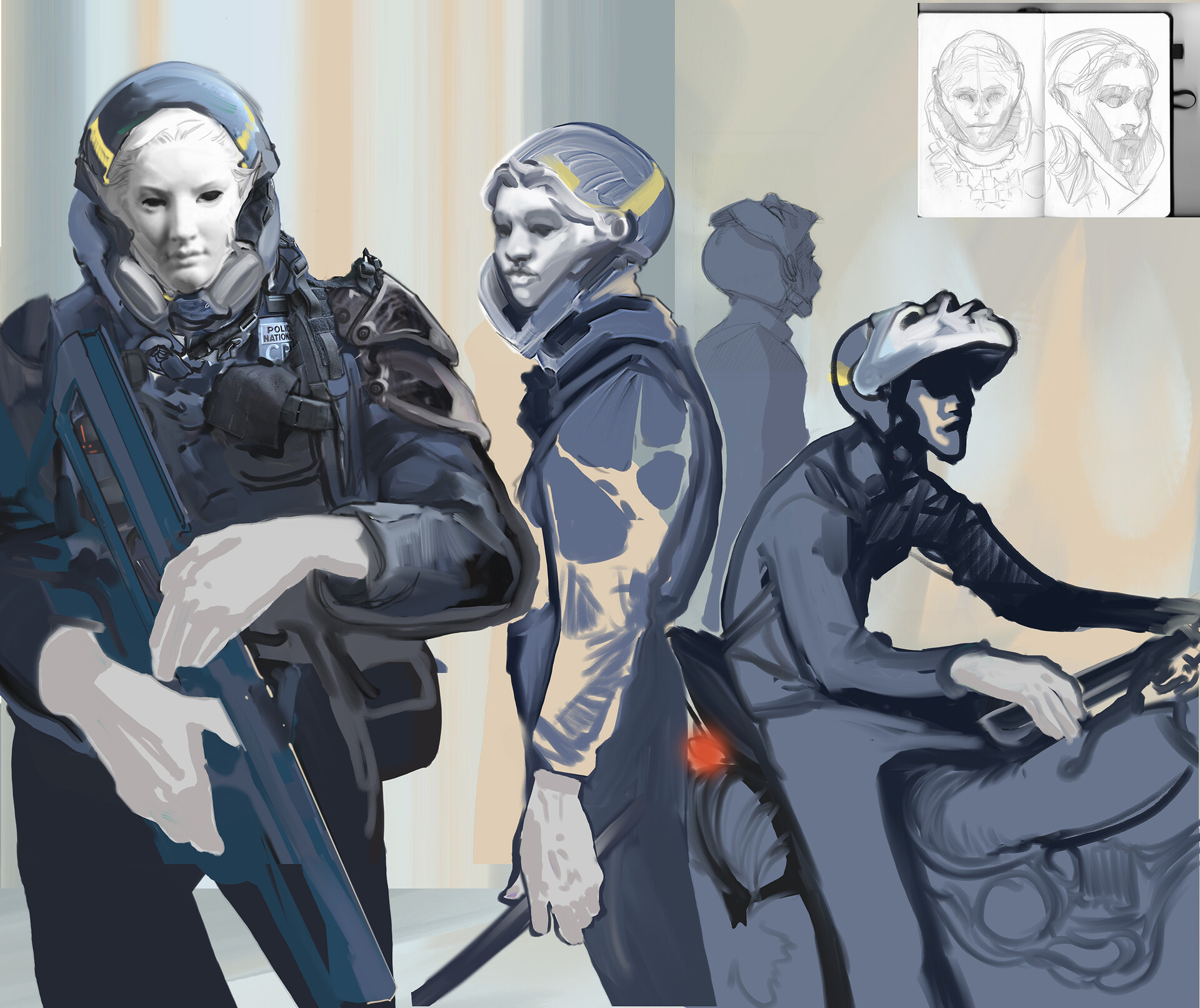 ArtStation - Marianne police / Allégorie de l'Etat