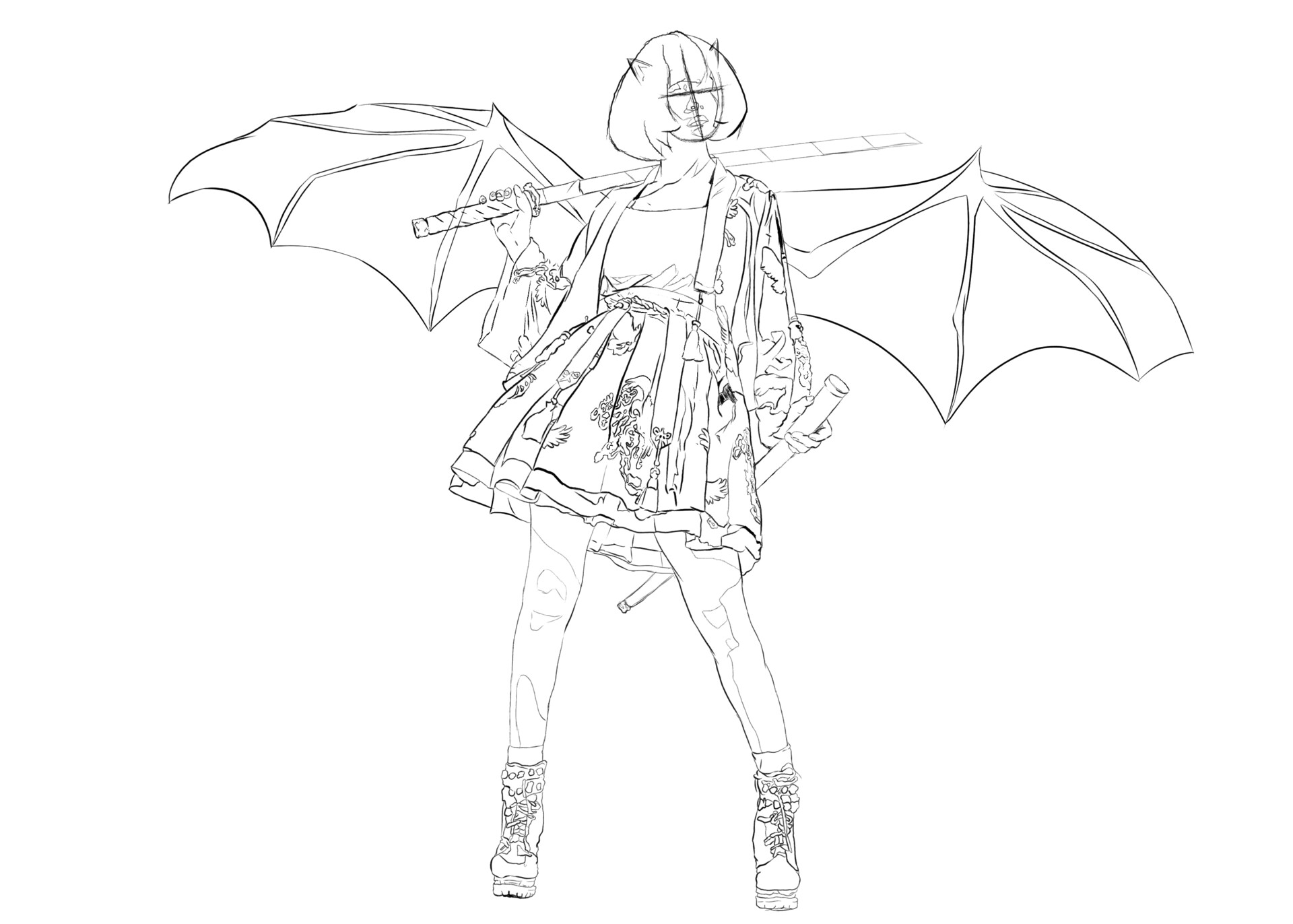 bat woman coloring pages