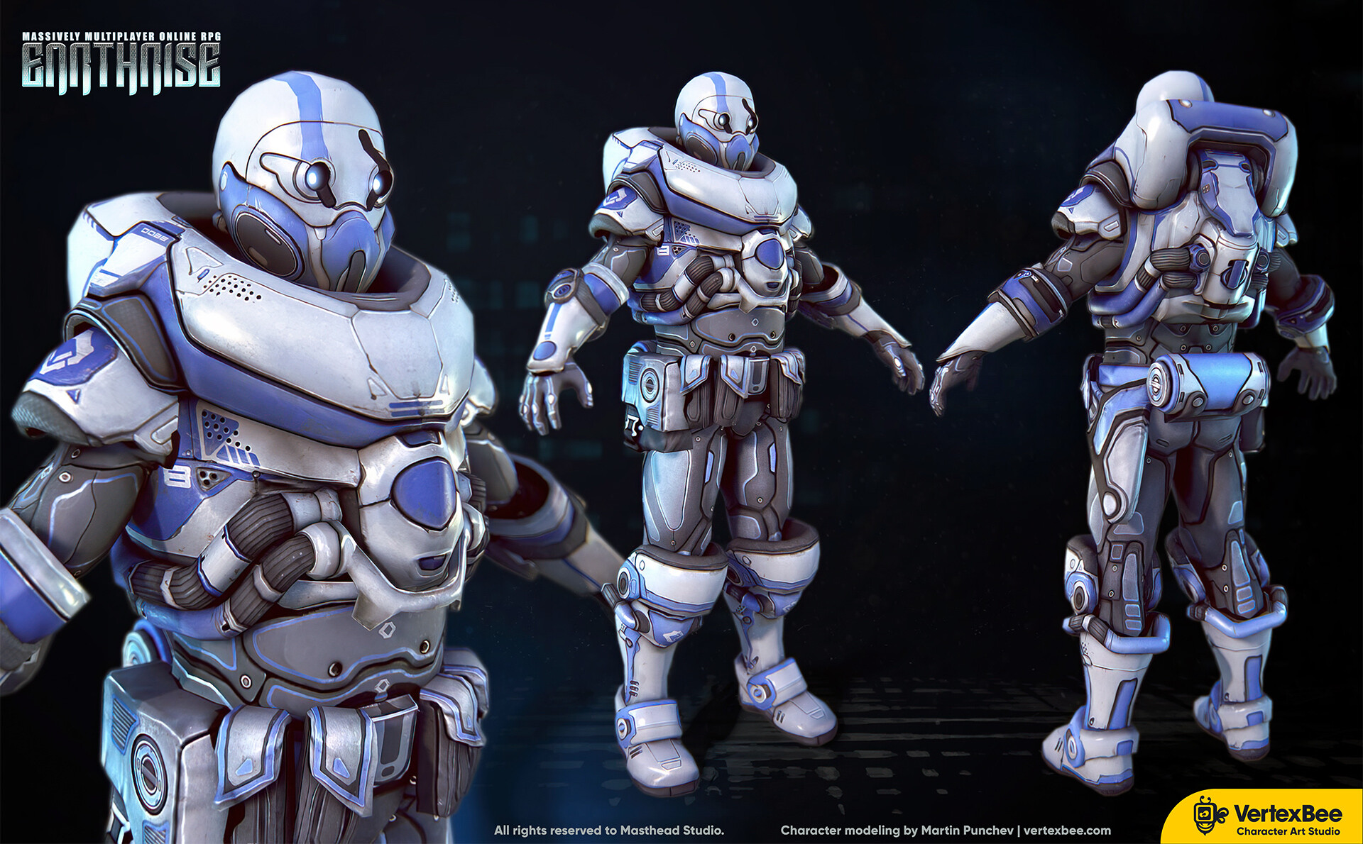 VertexBee Studios - MMO Sci-Fi Character In-Game Model