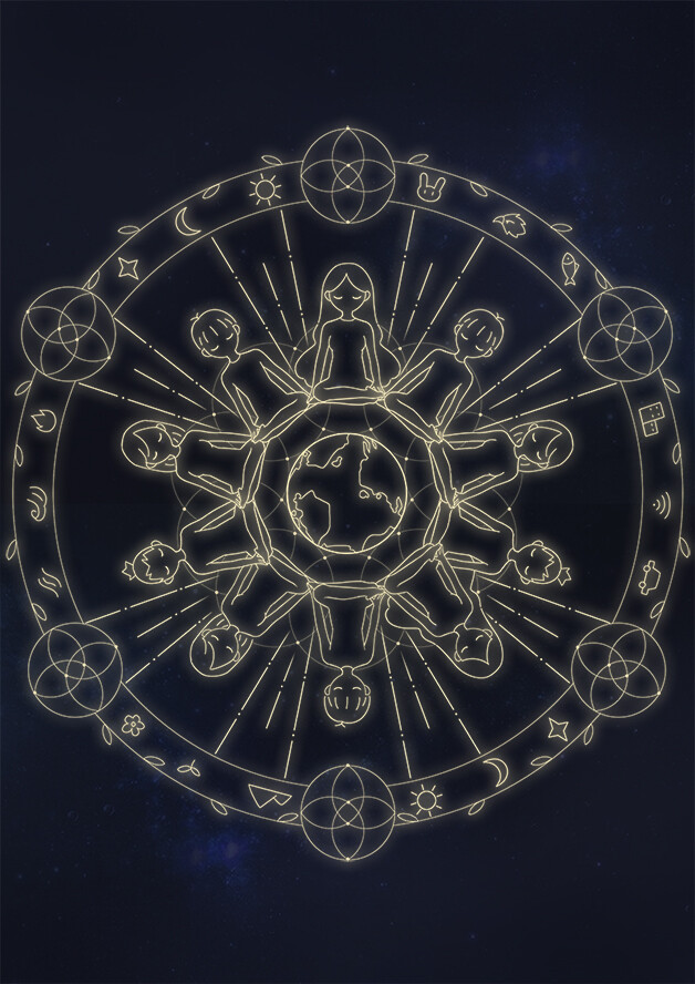 ArtStation - with the earth and moon