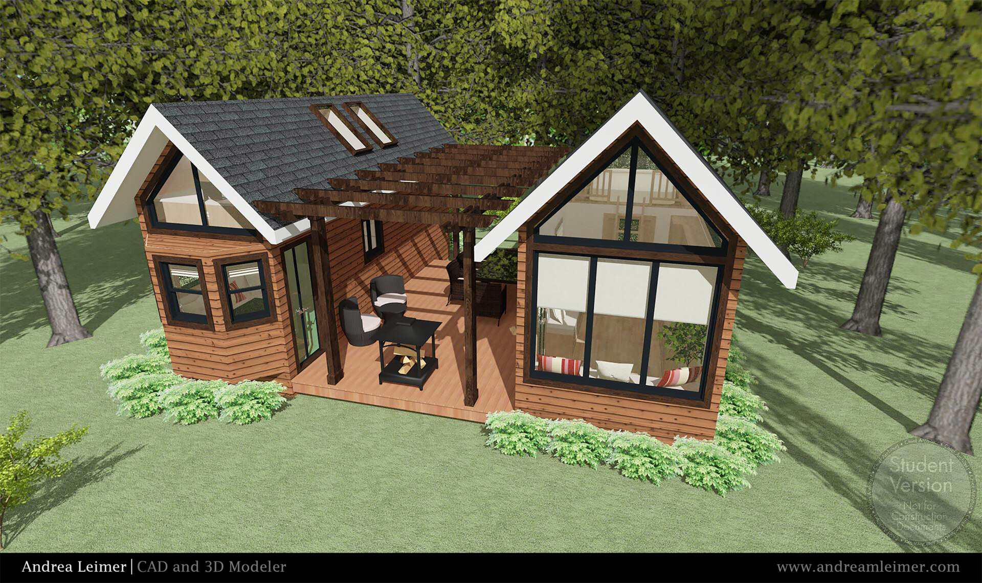 Andrea Leimer CAD & 3D Modeler Portfolio - Chief Architect Tiny Home