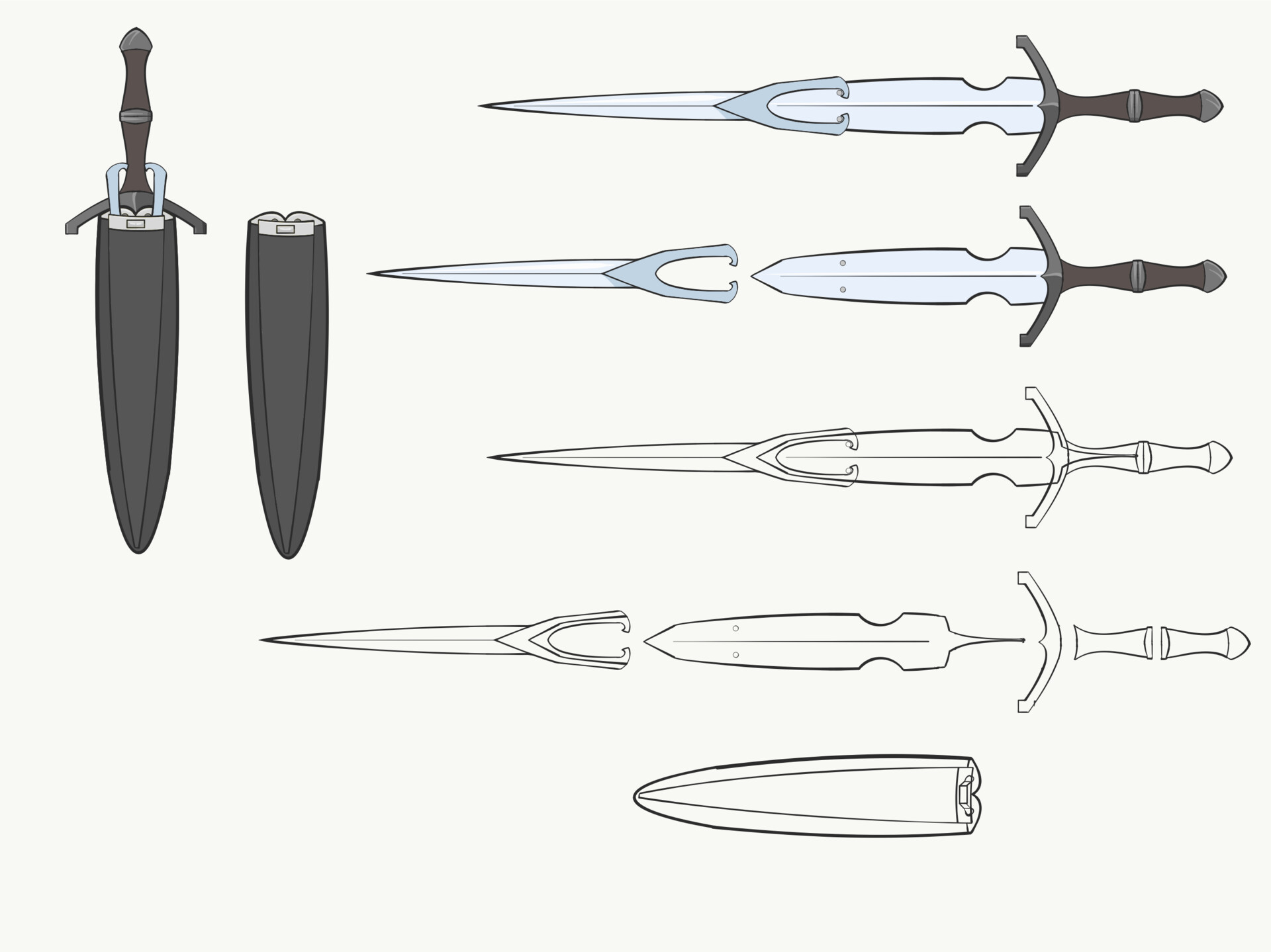 Alexander Empyre - Sword Schematics & Concept Art