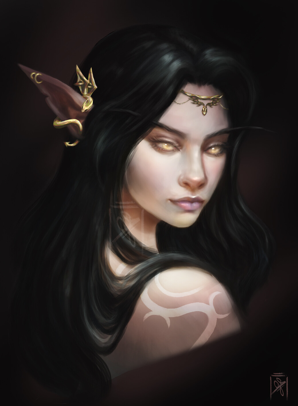 ArtStation - Elvish self portrait