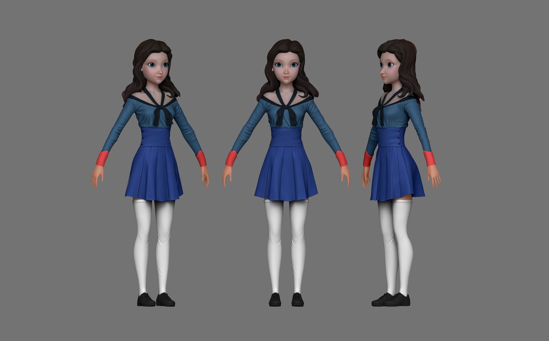 ArtStation - Cartoon Girl Character