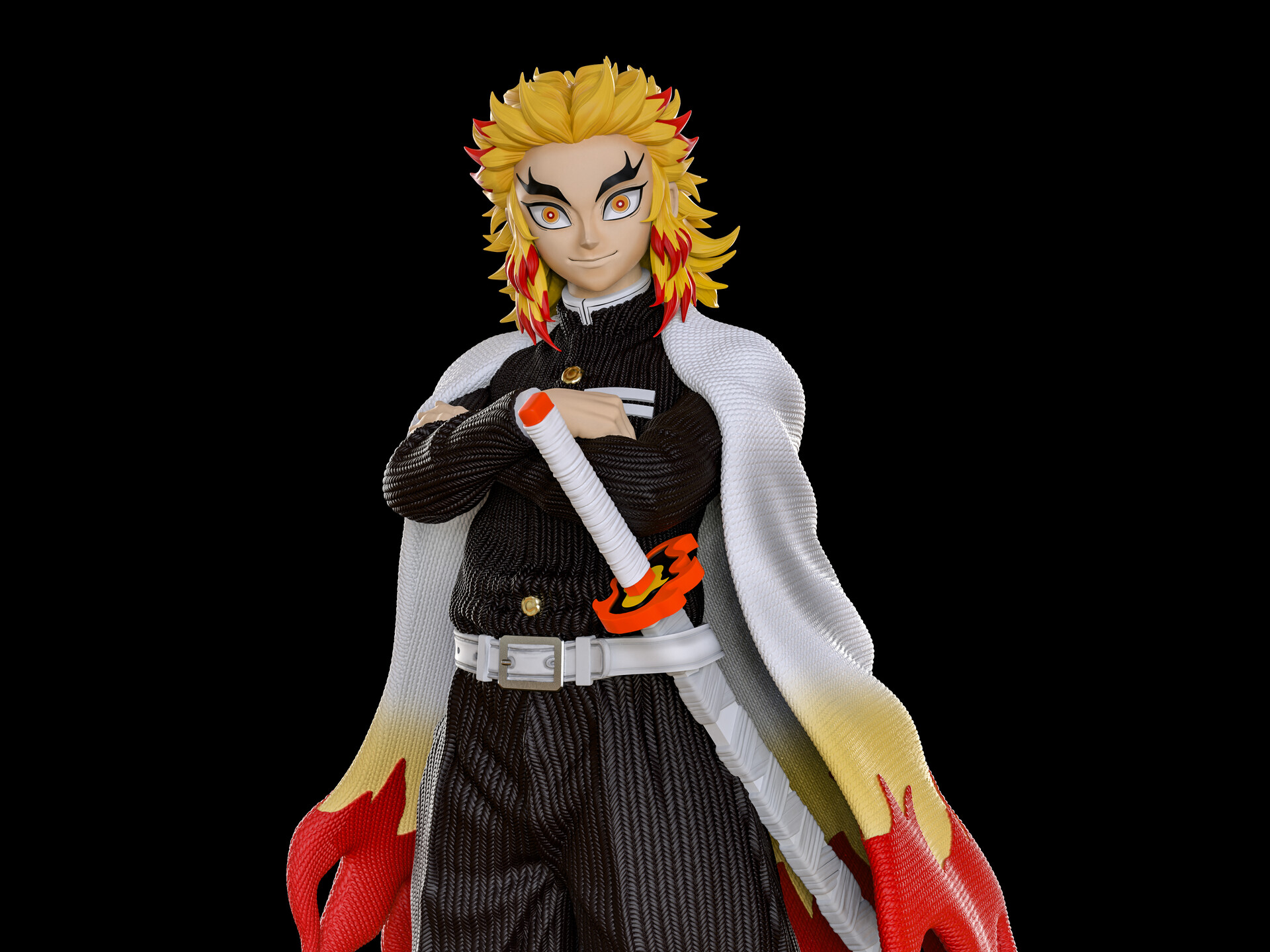 ArtStation - kyojuro Rengoku -Demon Slayer