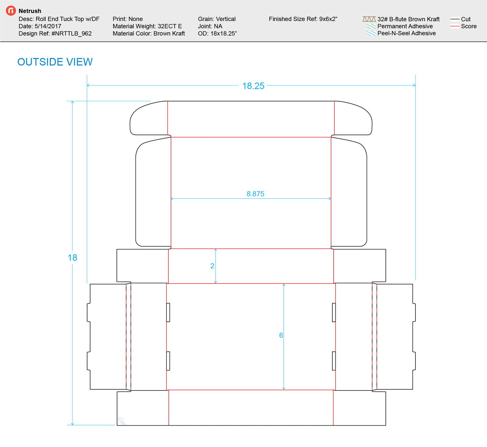 Colby Grantz - Box die lines for Netrush