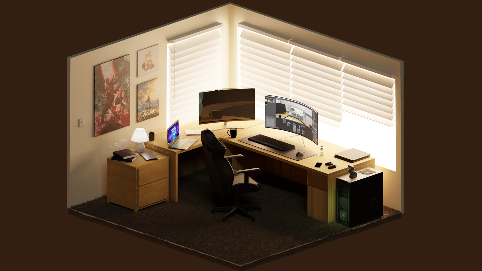 ArtStation - Isometric Bedroom