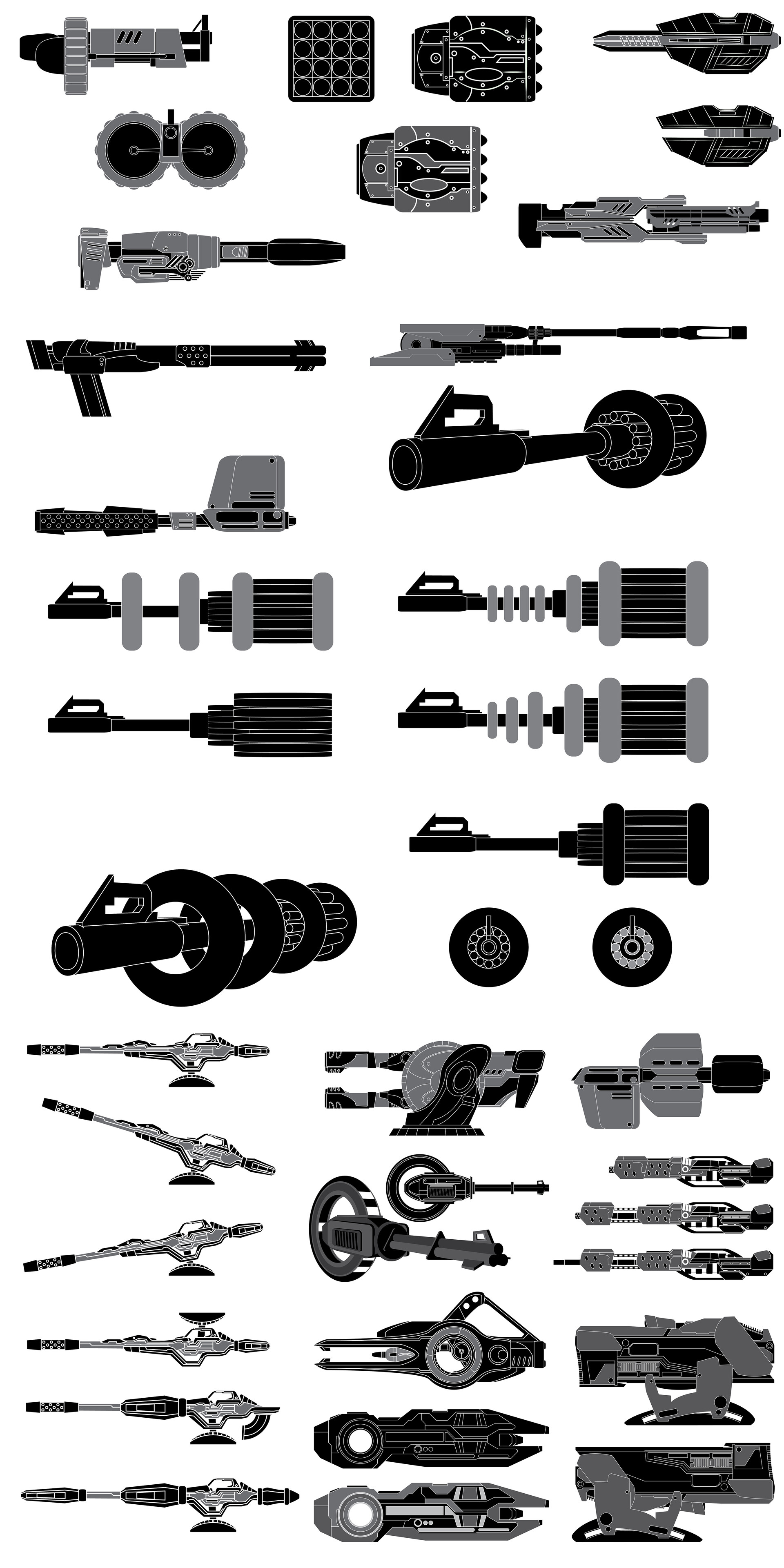 ArtStation - Weapon Designs Concept Sheet