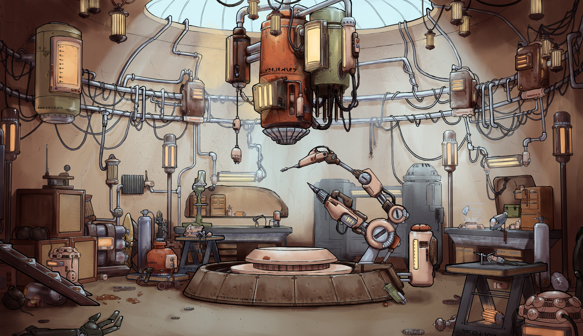 ArtStation - The Droidsmith's Workshop - Interior