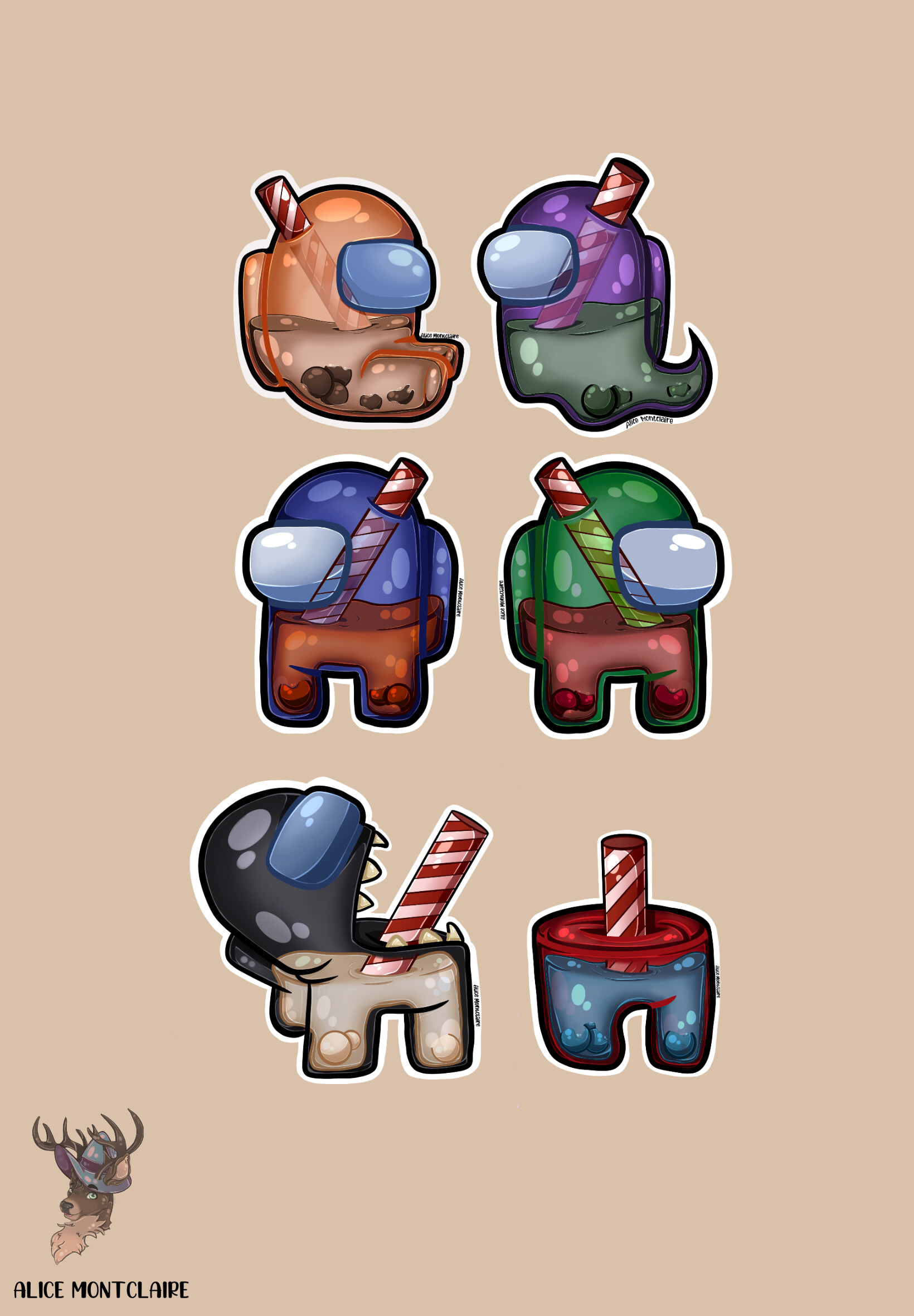 ArtStation - Stickers Among Us