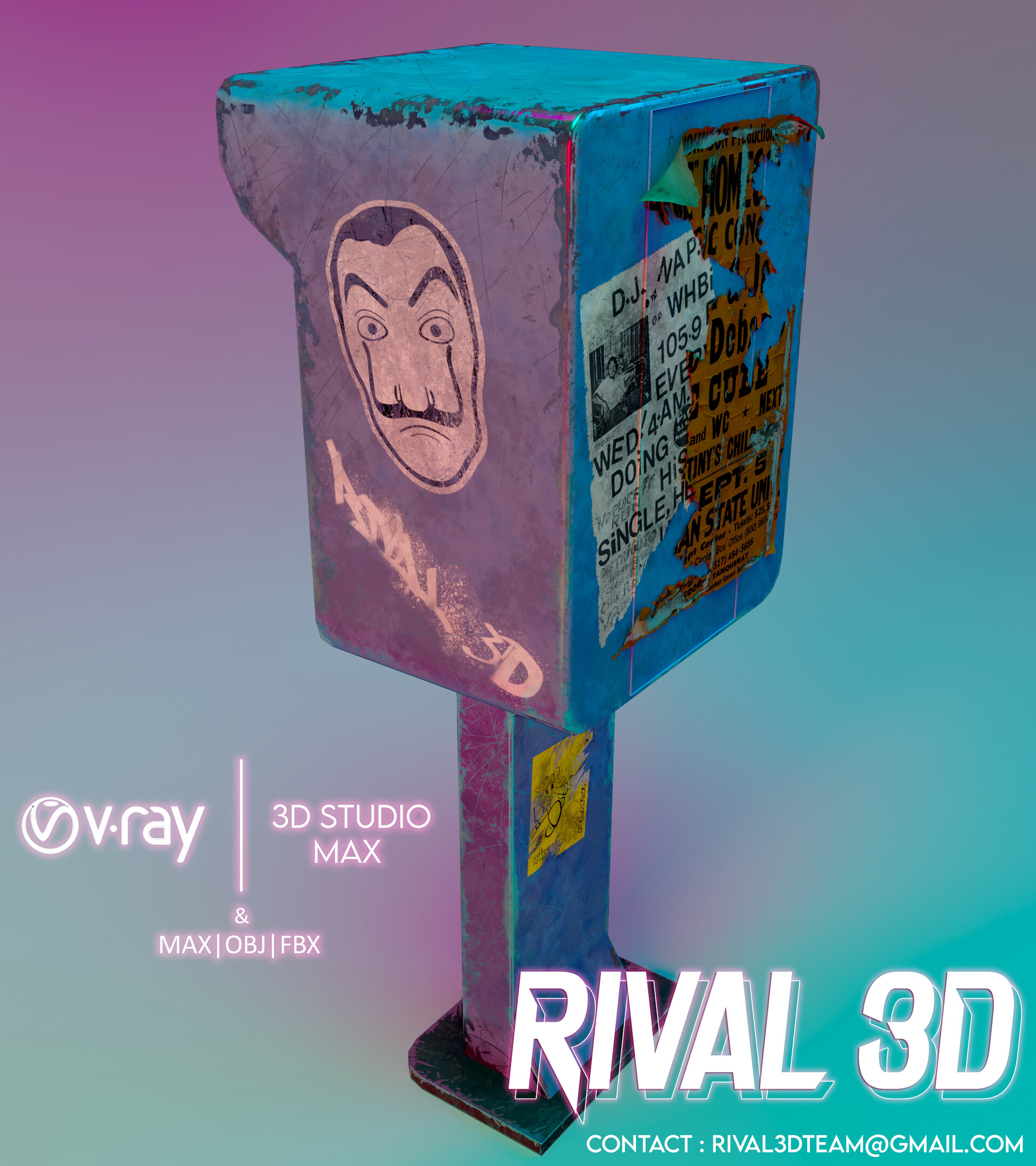 Michael Hewitt - Rival 3D's Cyber Punk - Phone Booth