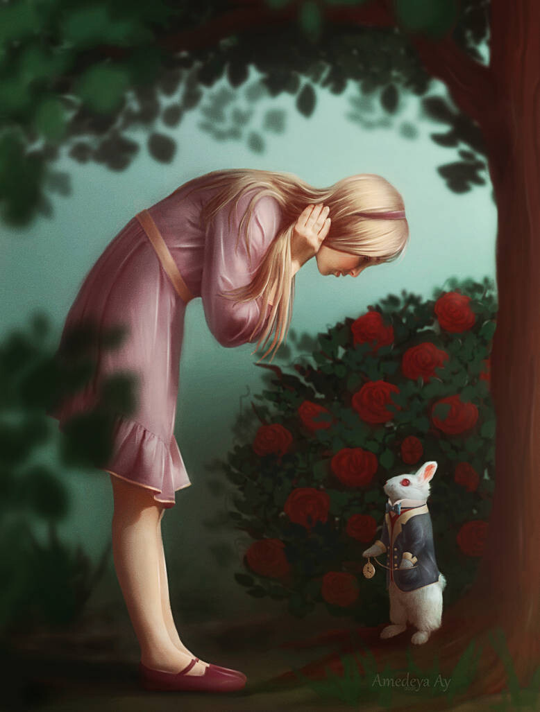 ArtStation - Meeting the White Rabbit (Alice)