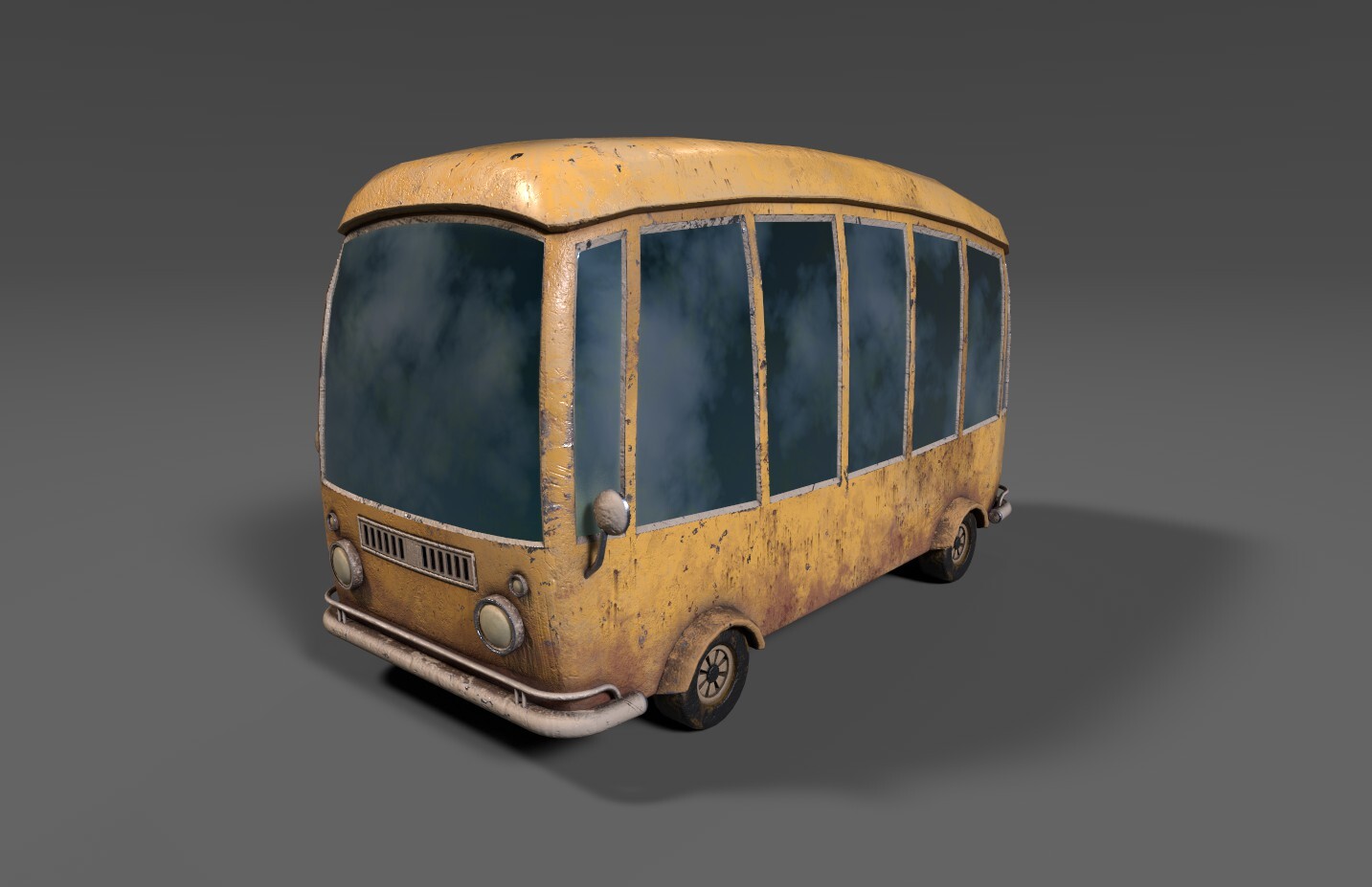 Boris Boiko - Stylized rusty cartoony bus/van