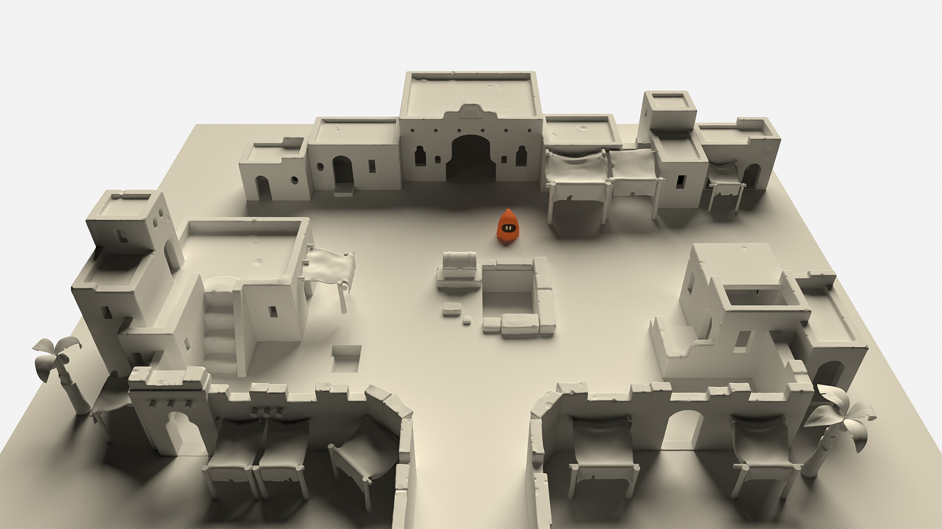 ArtStation - WIP - 3D Stylized Desert Town