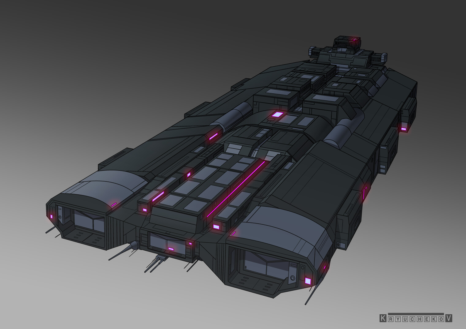 ArtStation - Spaceship Carrier Commission