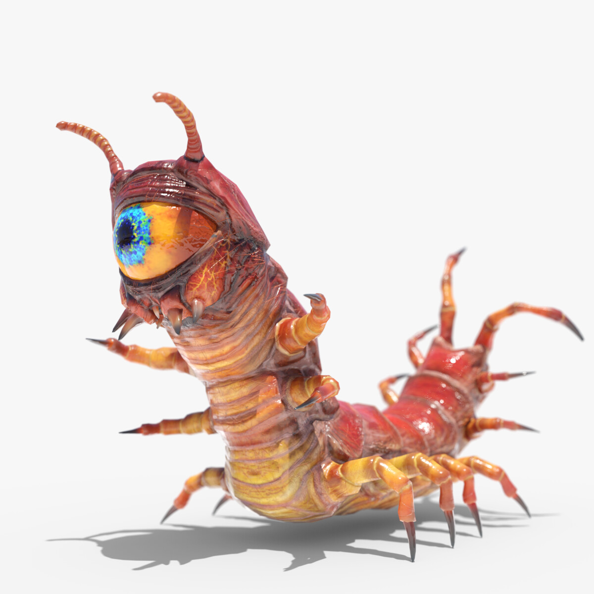 ArtStation - Oculon, the Centipede Monster - Old Fashioned Monster with ...