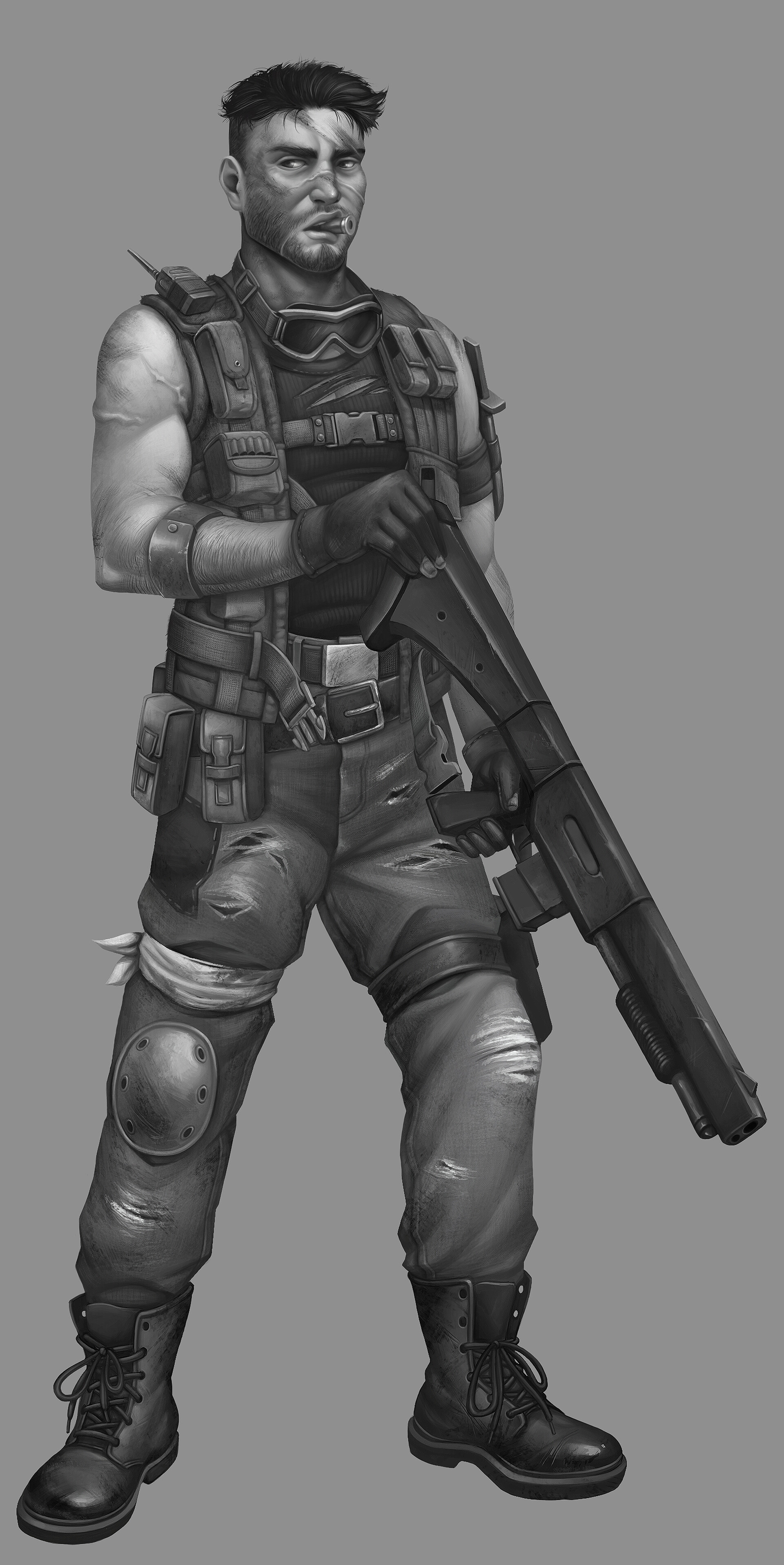 ArtStation - Commandos + Soldier sketches