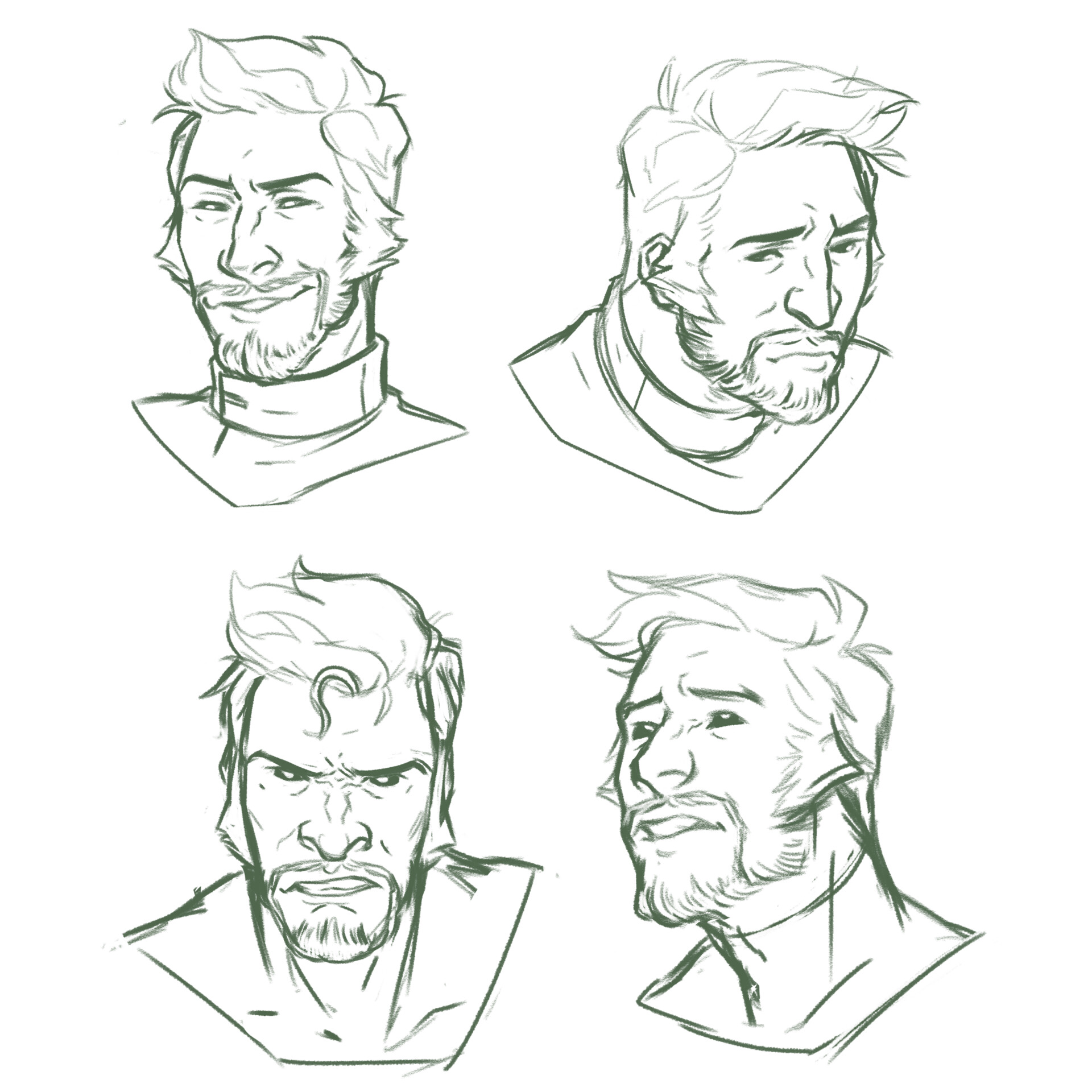 beard drawing reference