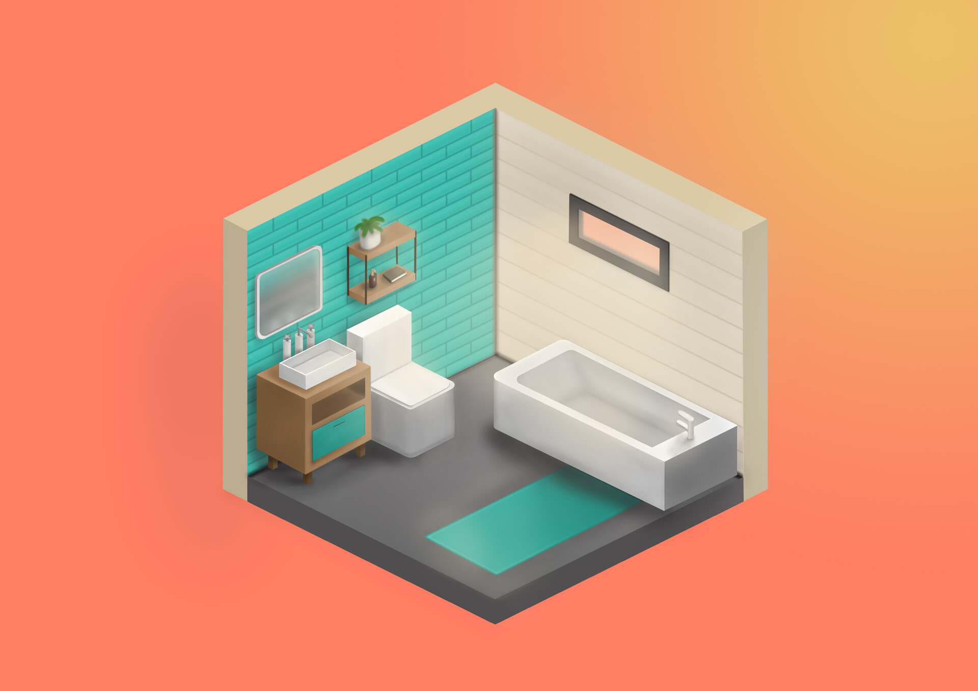 ArtStation - Isometric Rooms