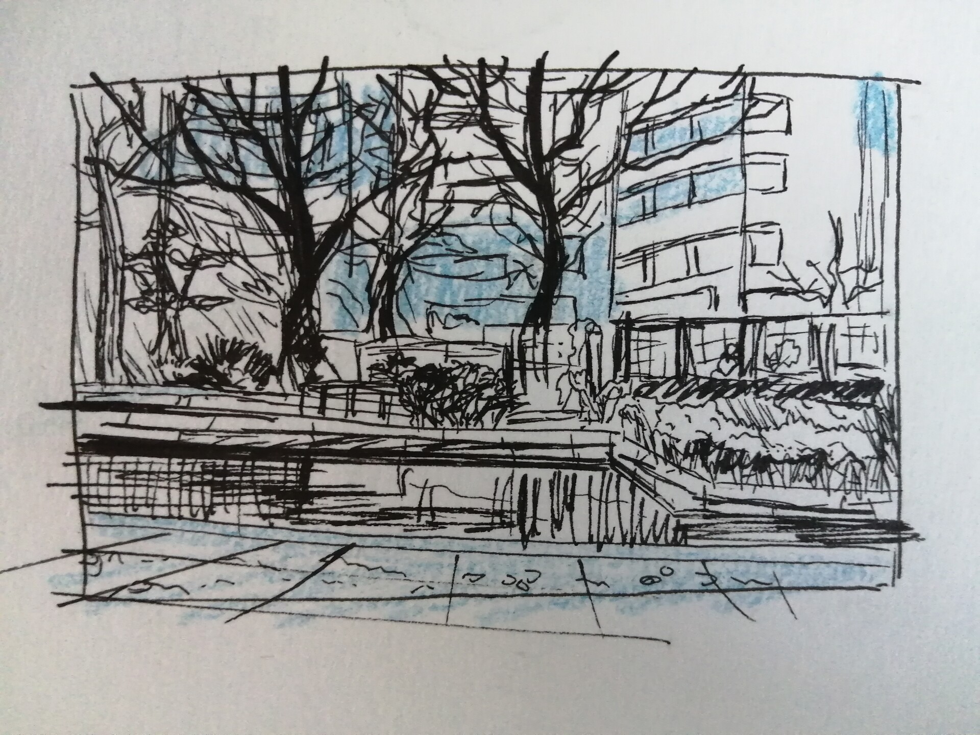 ArtStation - park drawing 2