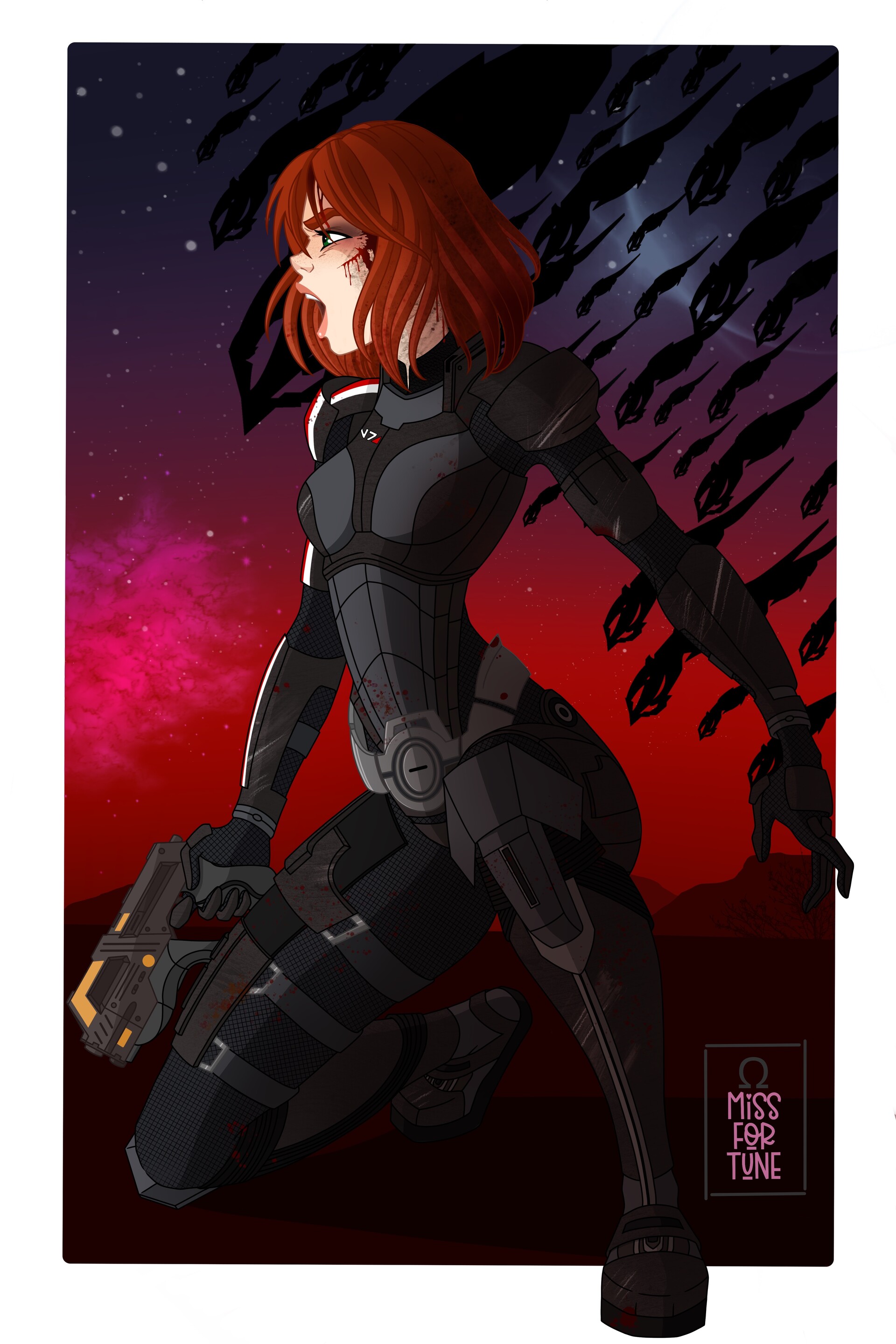 ArtStation - COMMANDER SHEPARD - Fan Art.