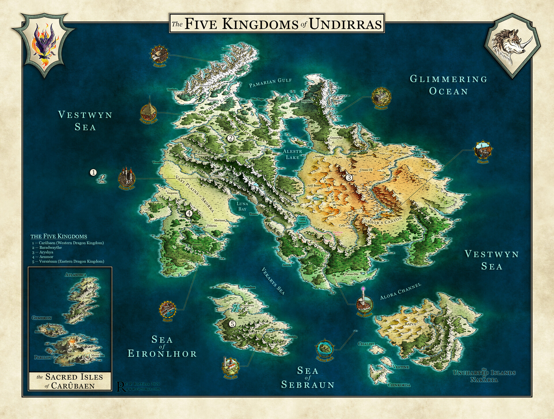 ArtStation - The Five Kingdoms of Undirras