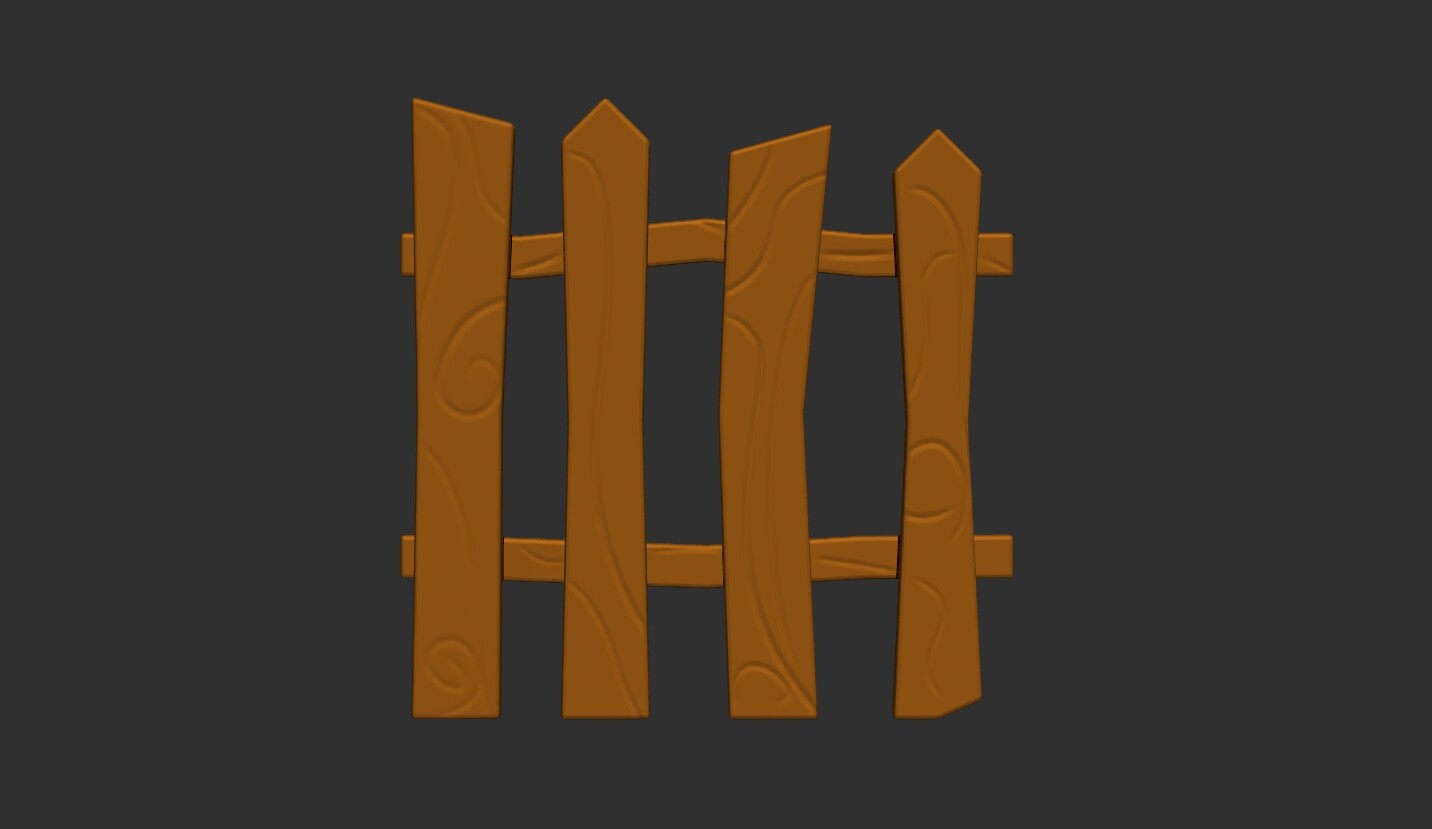 ArtStation - Stylized Fence